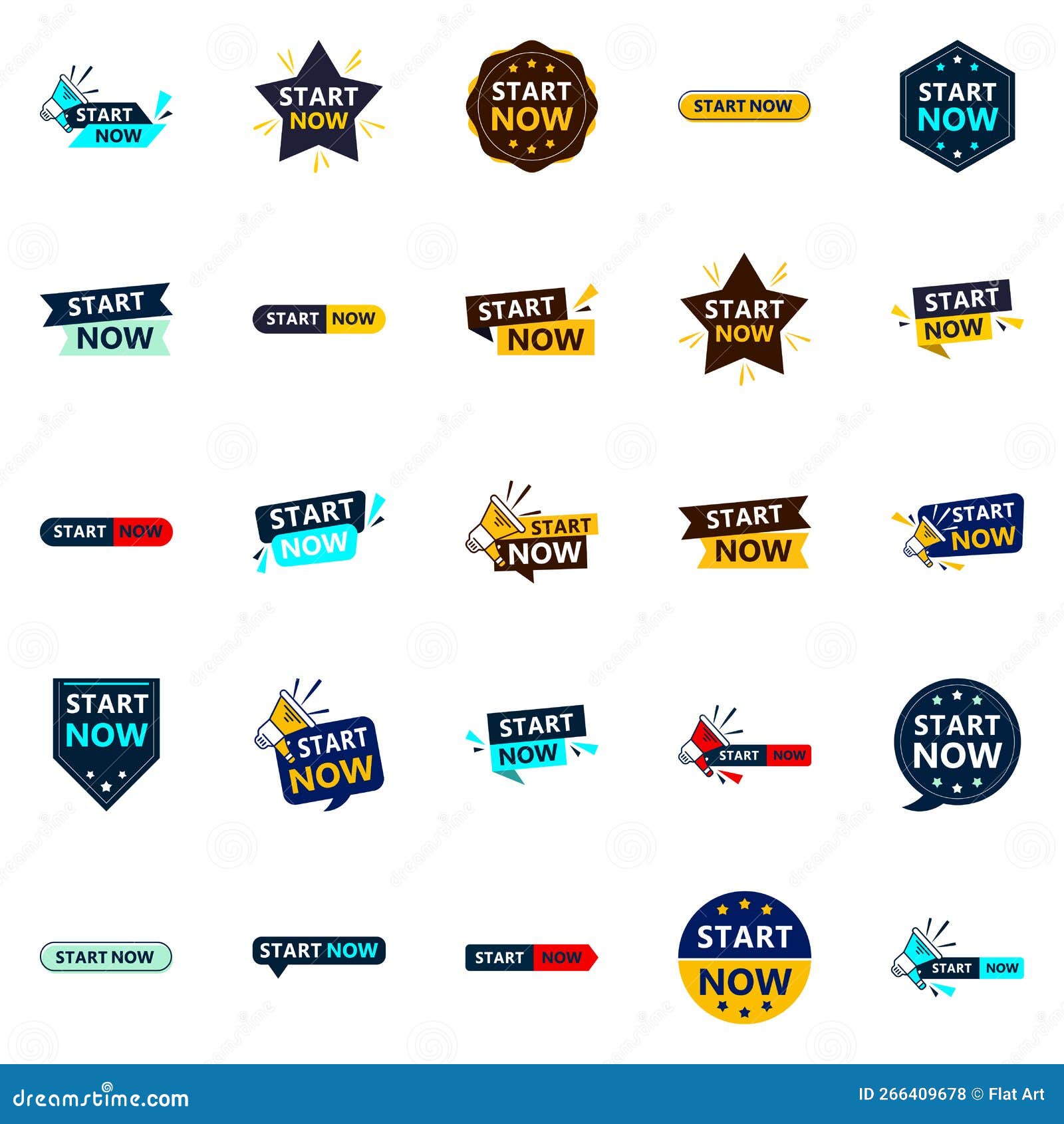 Start Now 25 Eye Catching Typographic Banners for Driving Action Stock ...