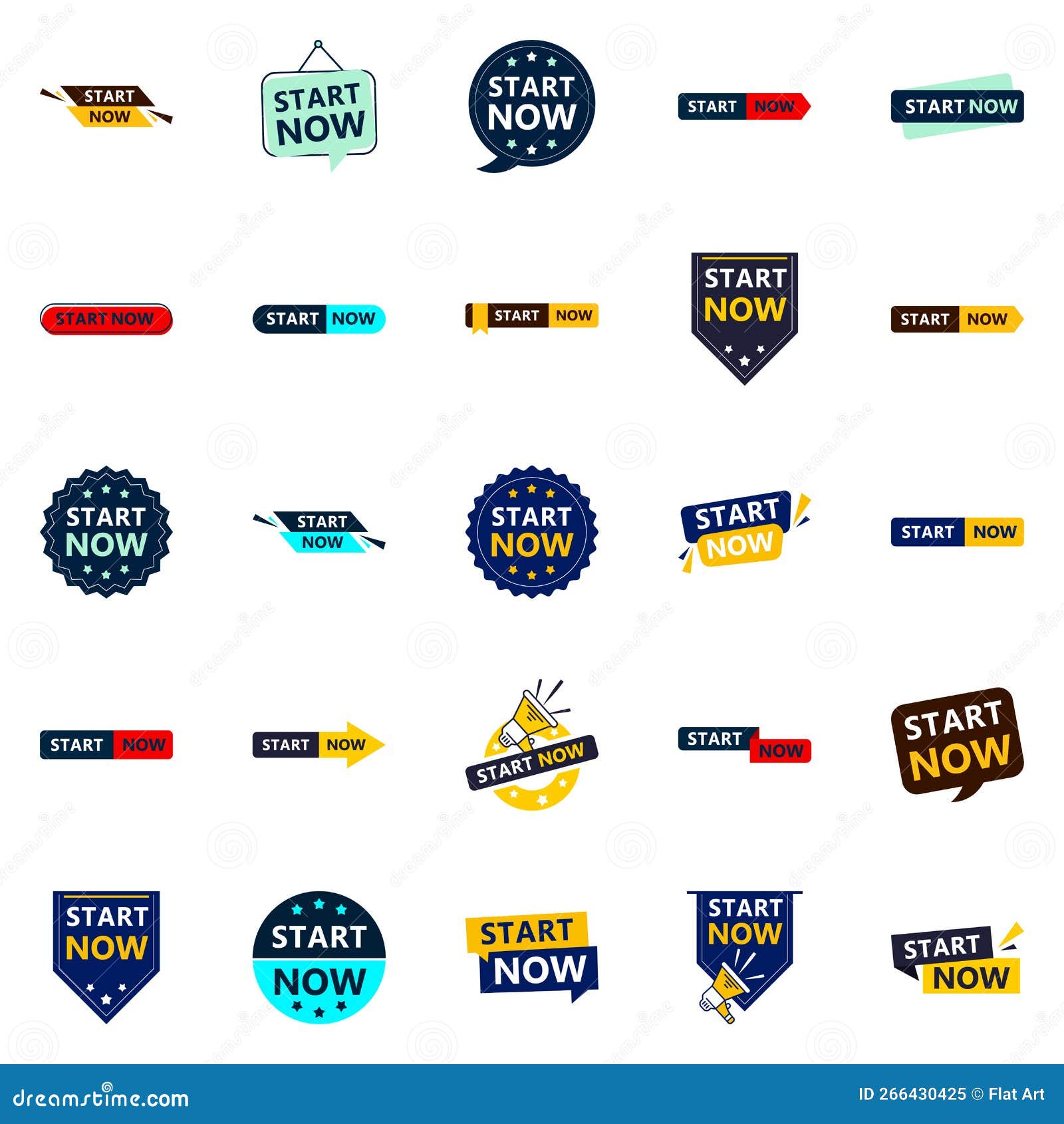 Start Now 25 Eye Catching Typographic Banners for Driving Action Stock ...