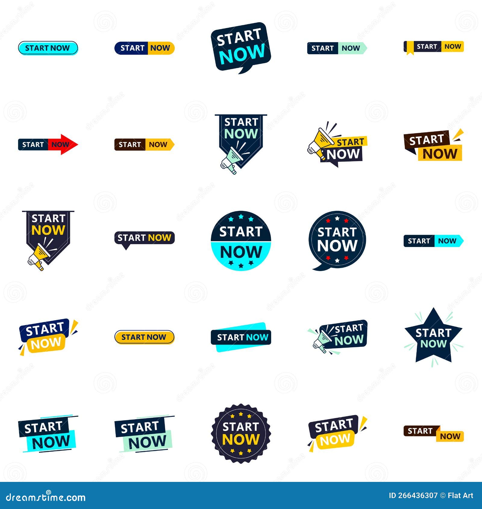 Start Now 25 Eye Catching Typographic Banners for Driving Action Stock ...