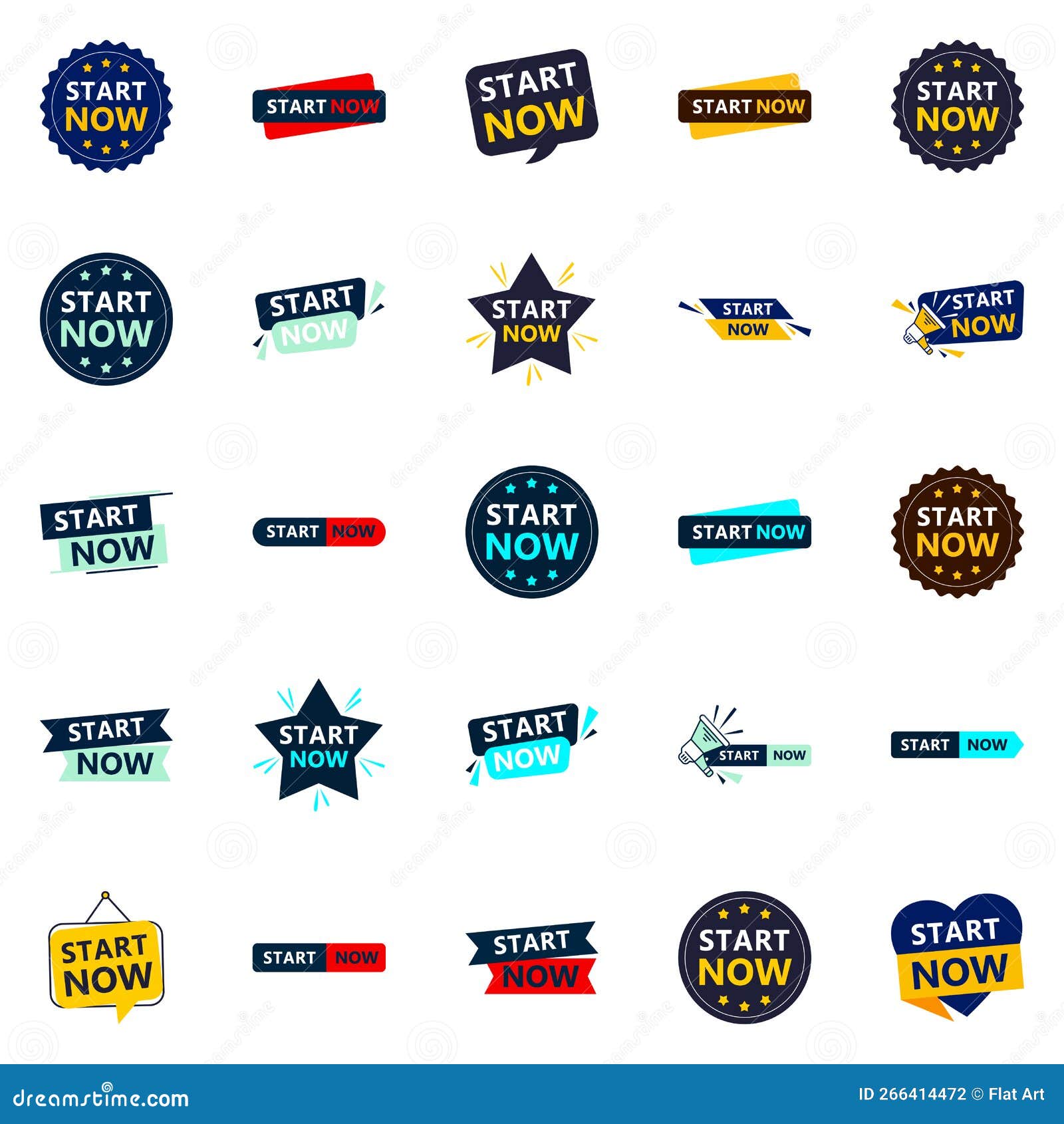 Start Now 25 Fresh Typographic Elements for a Modern Call To Action ...