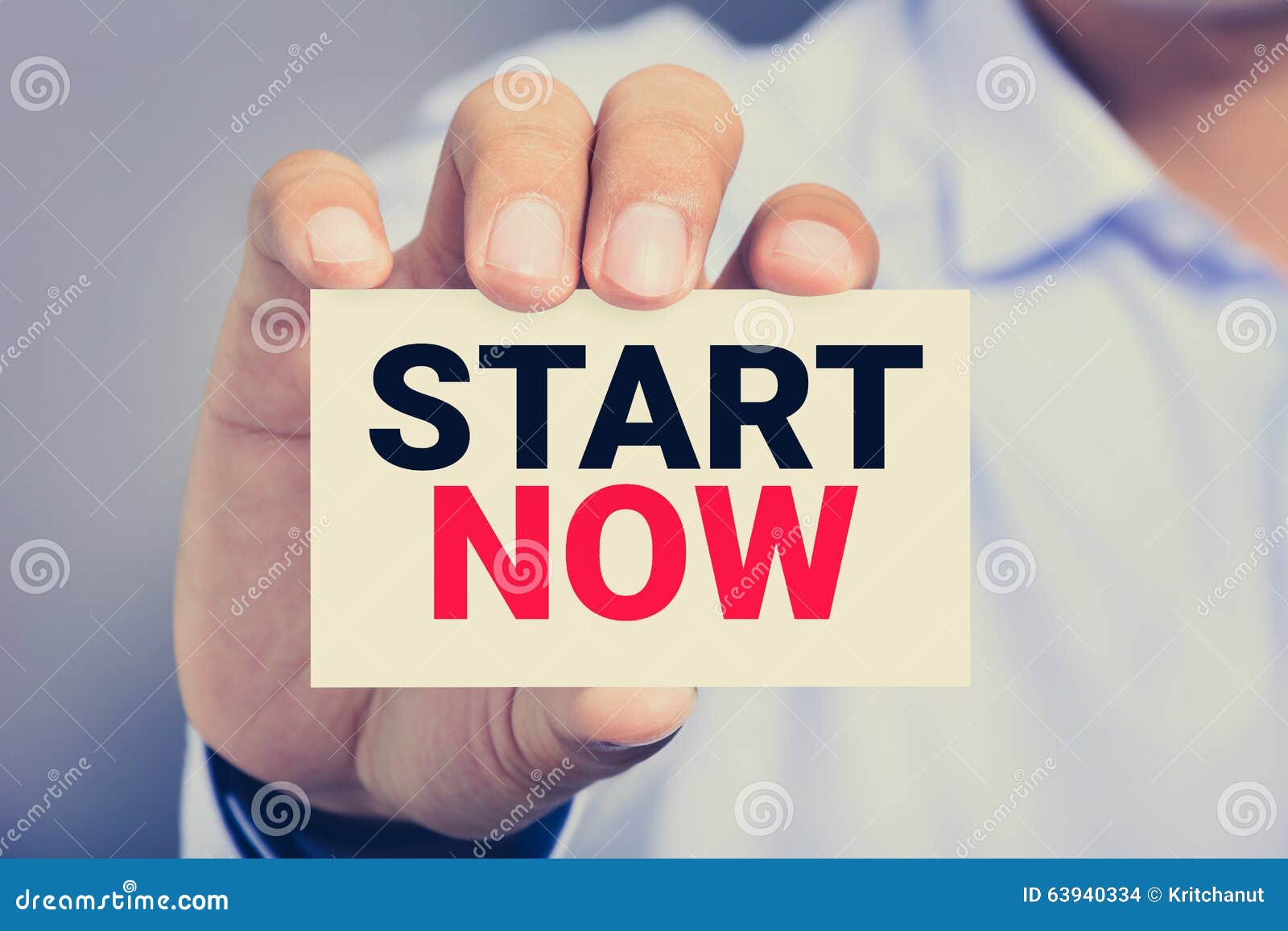 START NOW Message on the Card Stock Photo - Image of started, today ...
