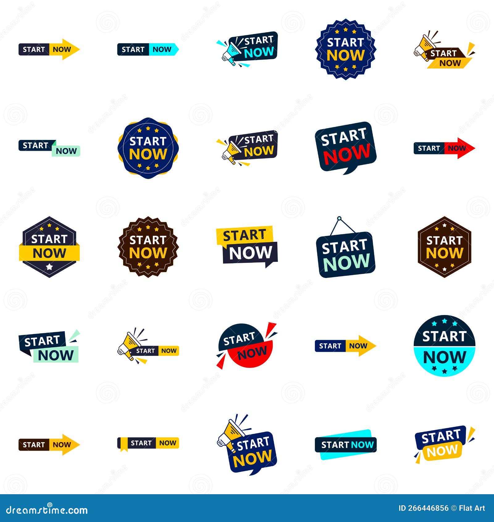 Start Now 25 Modern Typographic Elements To Encourage Starting Stock ...