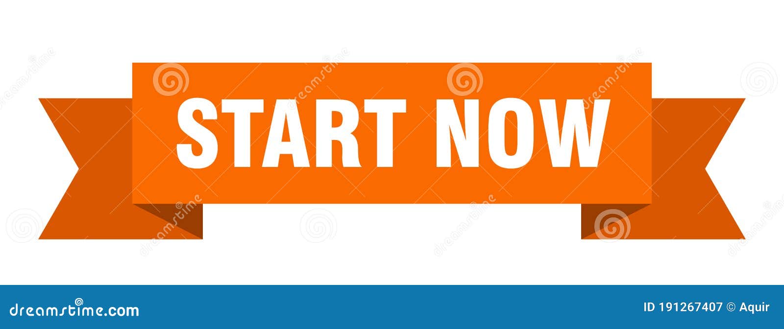 Start now ribbon. stock vector. Illustration of isolated - 191267407