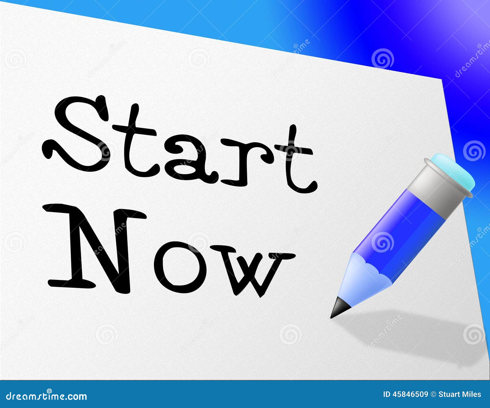 Start Now Shows at this Time and Initiate Stock Illustration ...