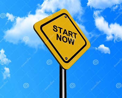 Start now sign stock illustration. Illustration of business - 25974105