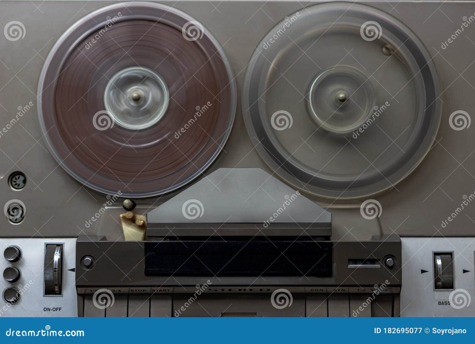 Start of Old Tape Recorder, Play, Pause, Rewind, Man Playing Stock ...