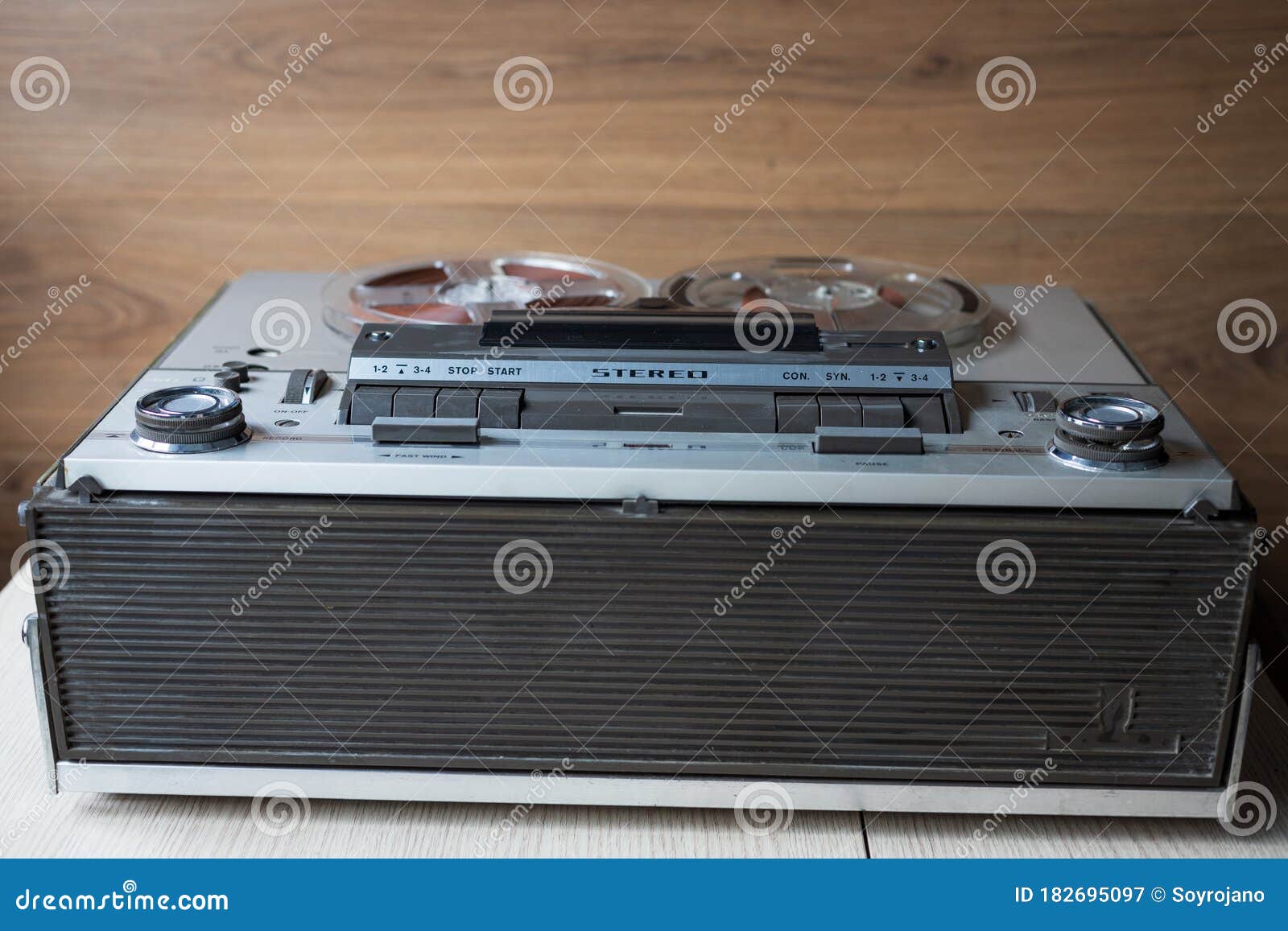 Start of Old Tape Recorder, Play, Pause, Rewind, Man Playing Stock ...