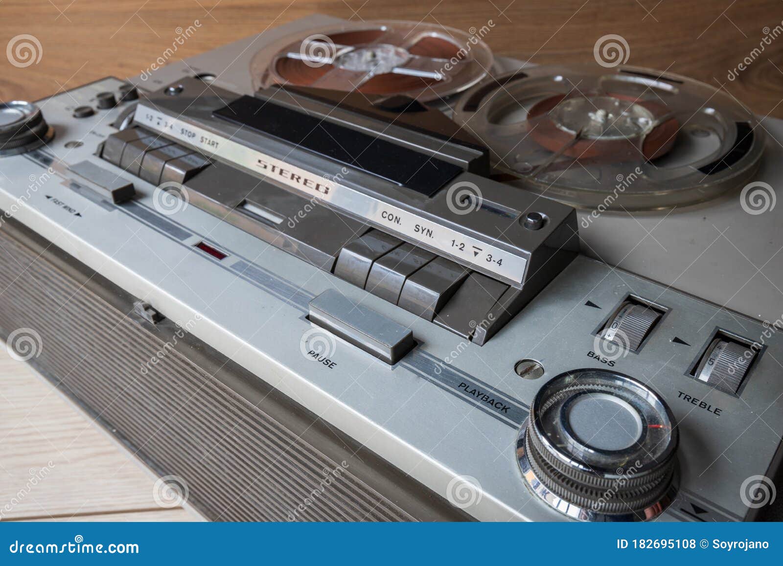 Start of Old Tape Recorder, Play, Pause, Rewind, Man Playing Stock ...