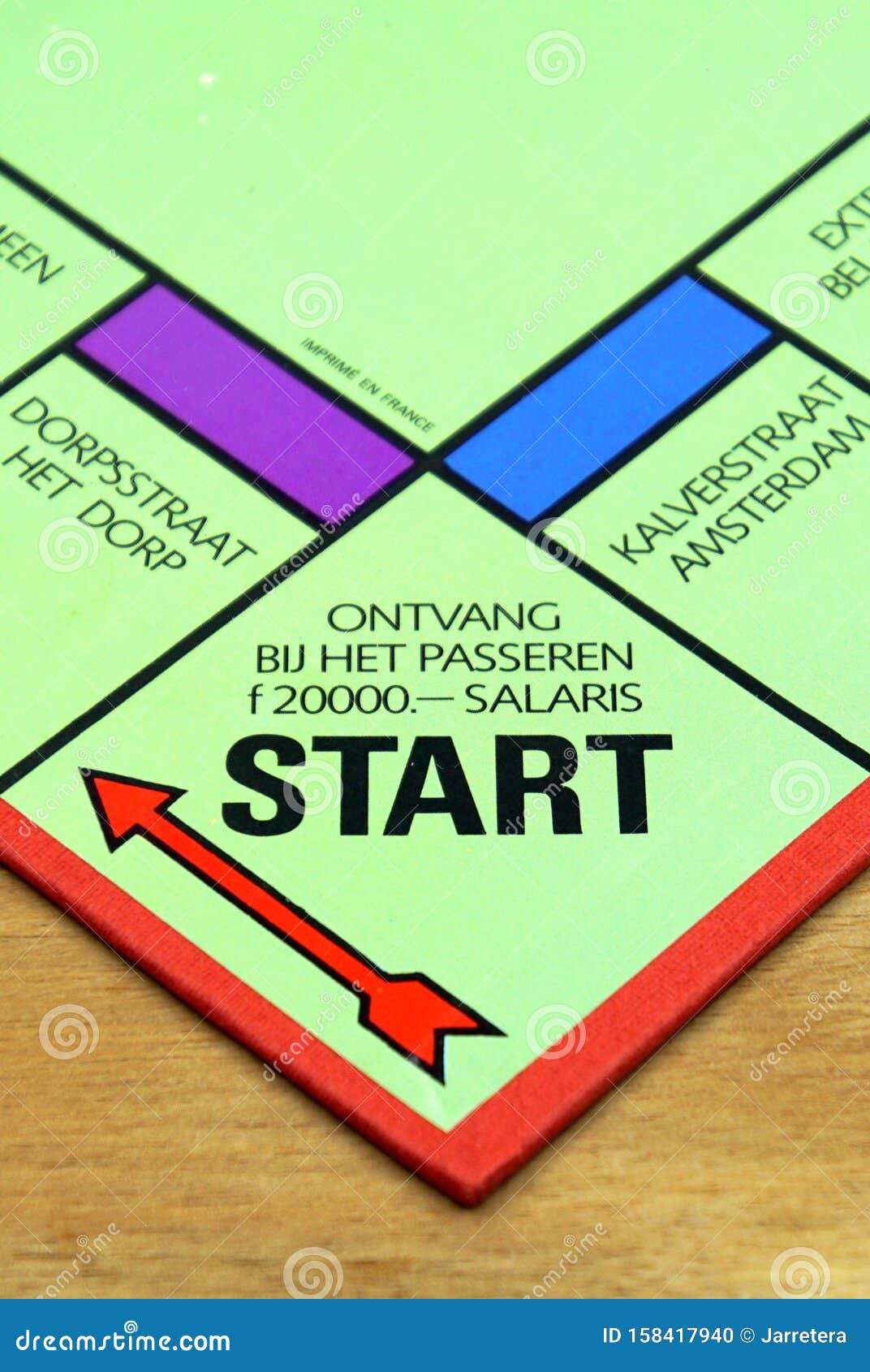 Start Point on a Dutch Monopoly Game Board. Editorial Image - Image of ...