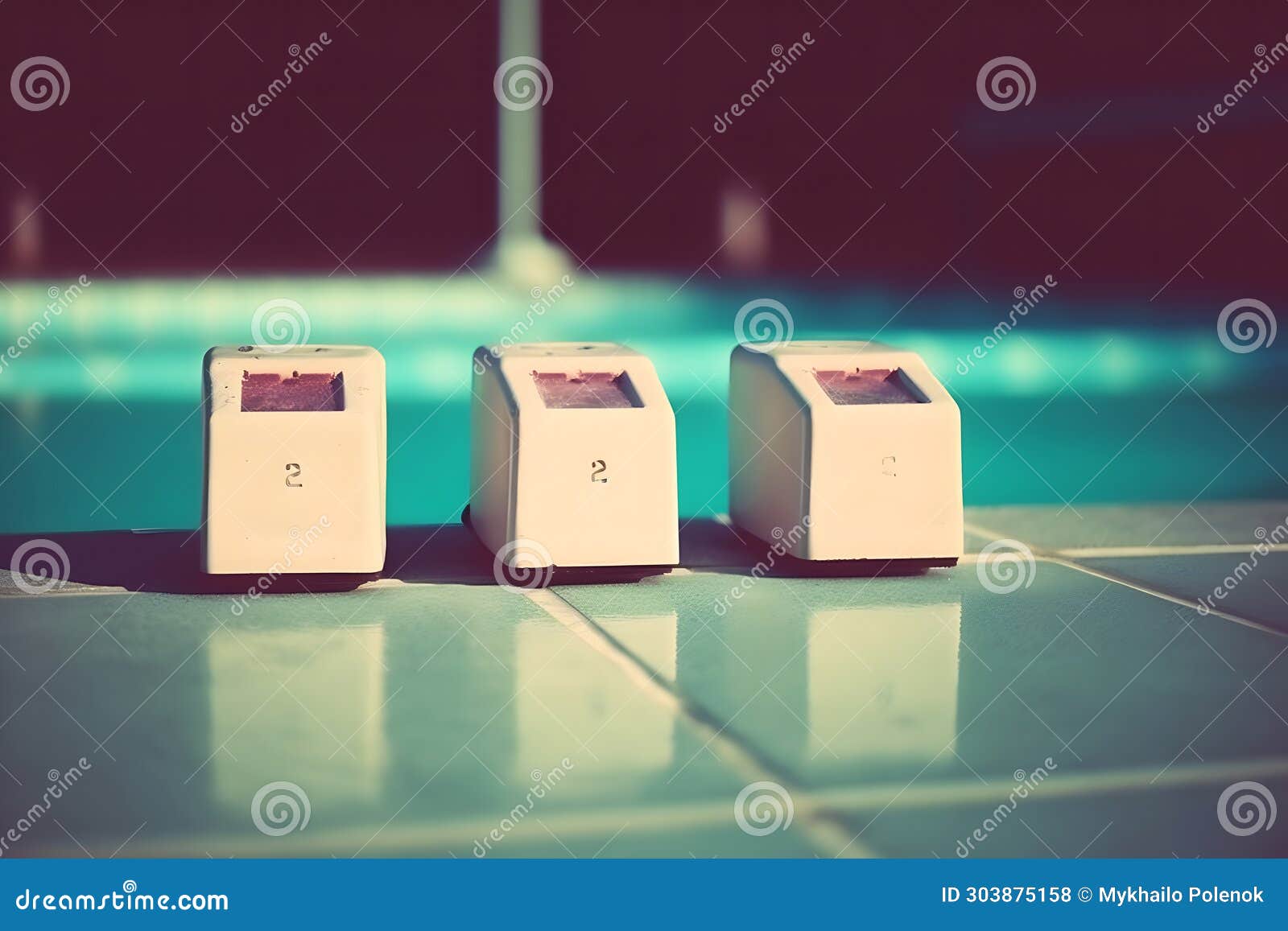 Start Position with Numbers in Competition Swimming Pool. Neural ...