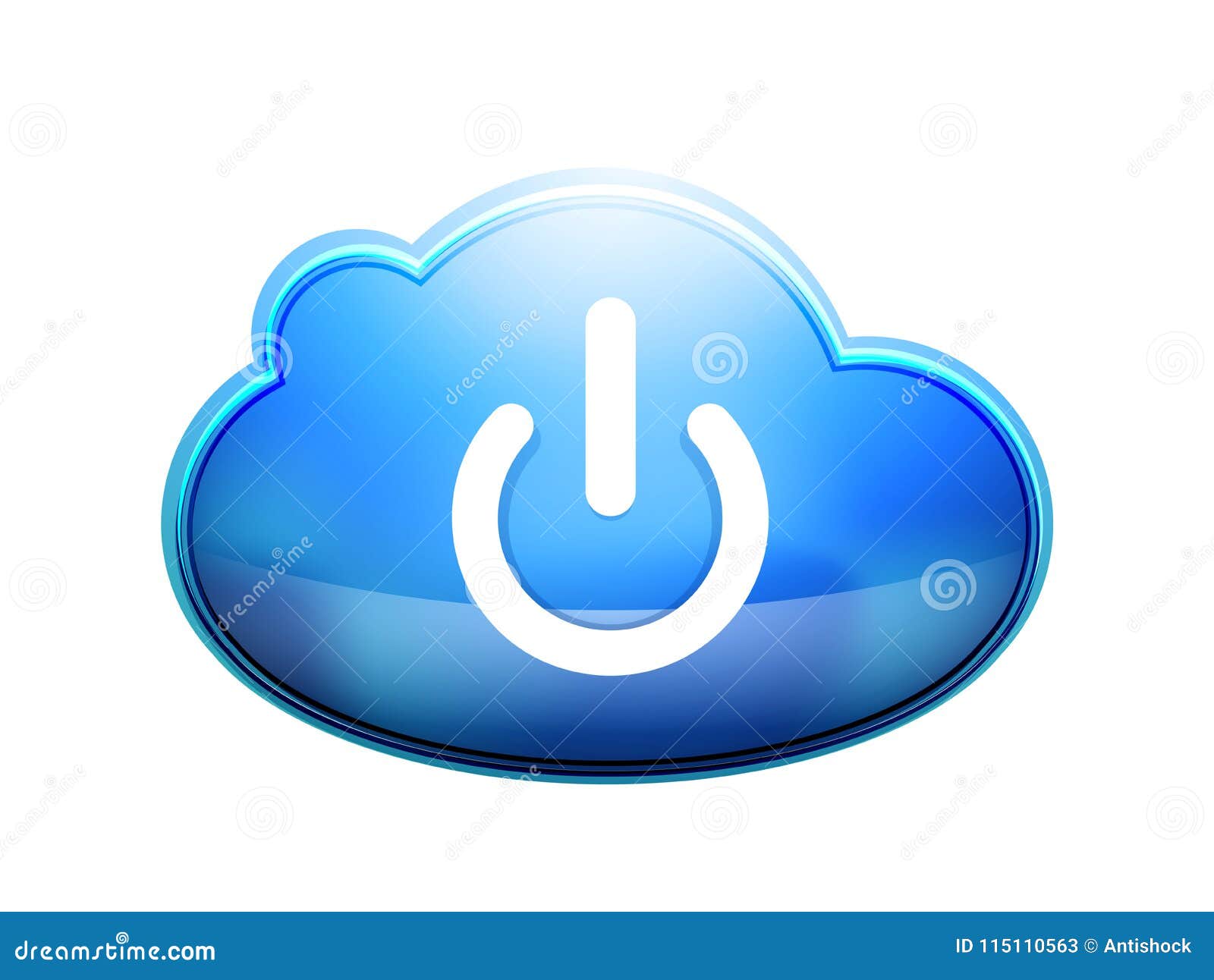 Start Power Cloud Button, Ui Icon Design, on Off Symbol Stock Vector ...
