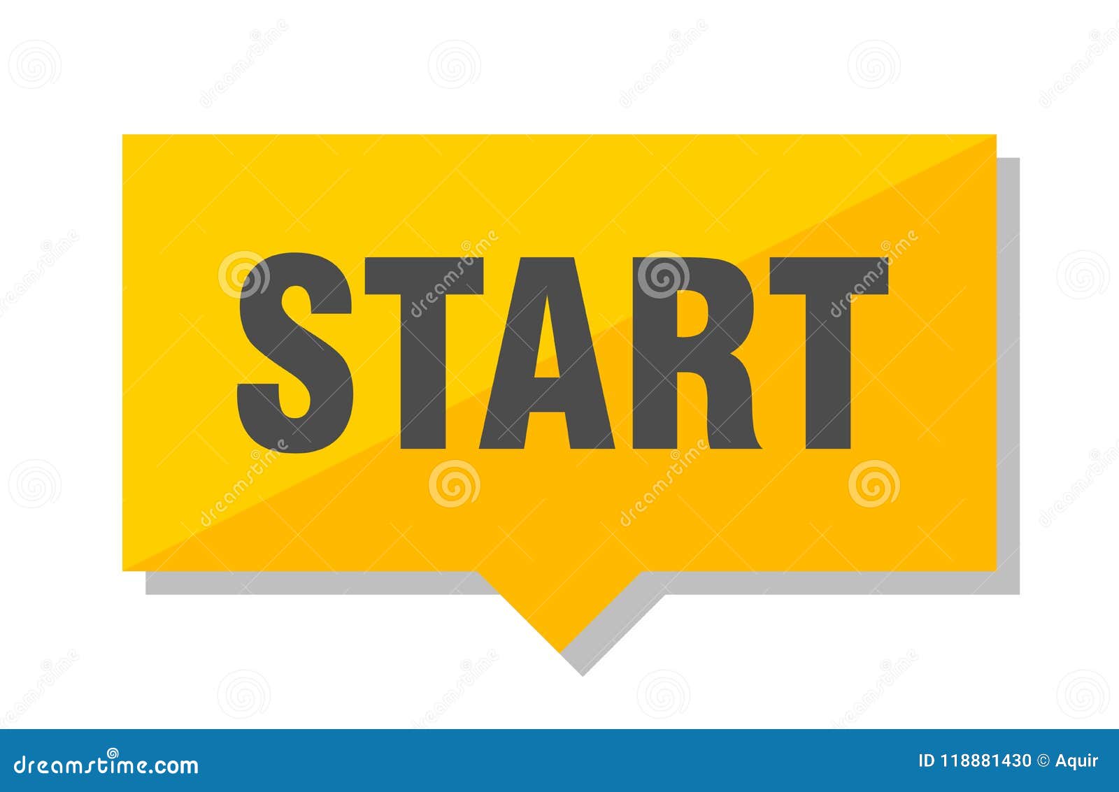 Start price tag stock vector. Illustration of yellow - 118881430