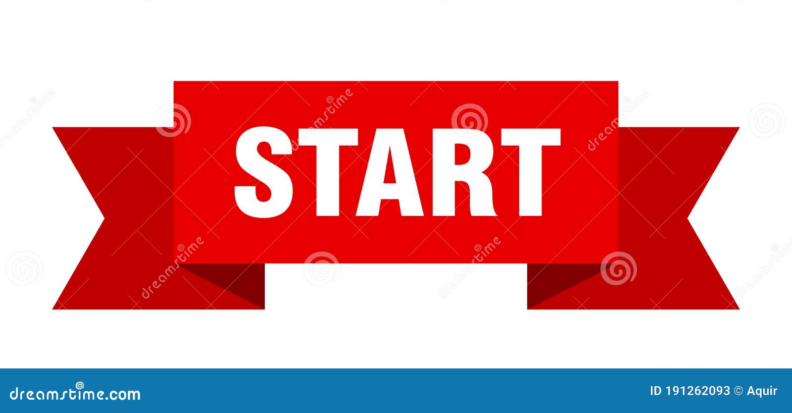 Start ribbon. stock vector. Illustration of price, sticker - 191262093