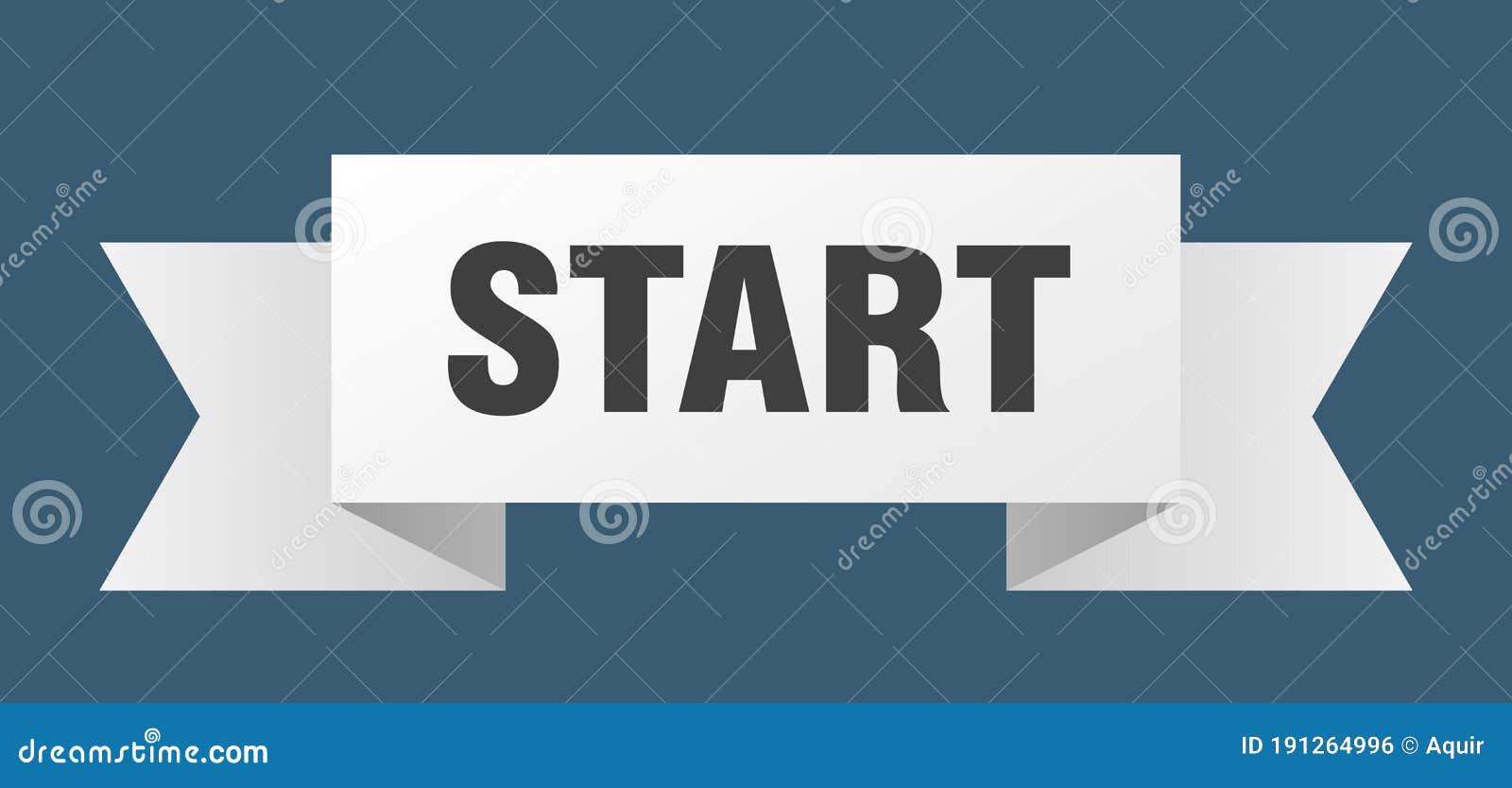 Start ribbon. stock vector. Illustration of element - 191264996