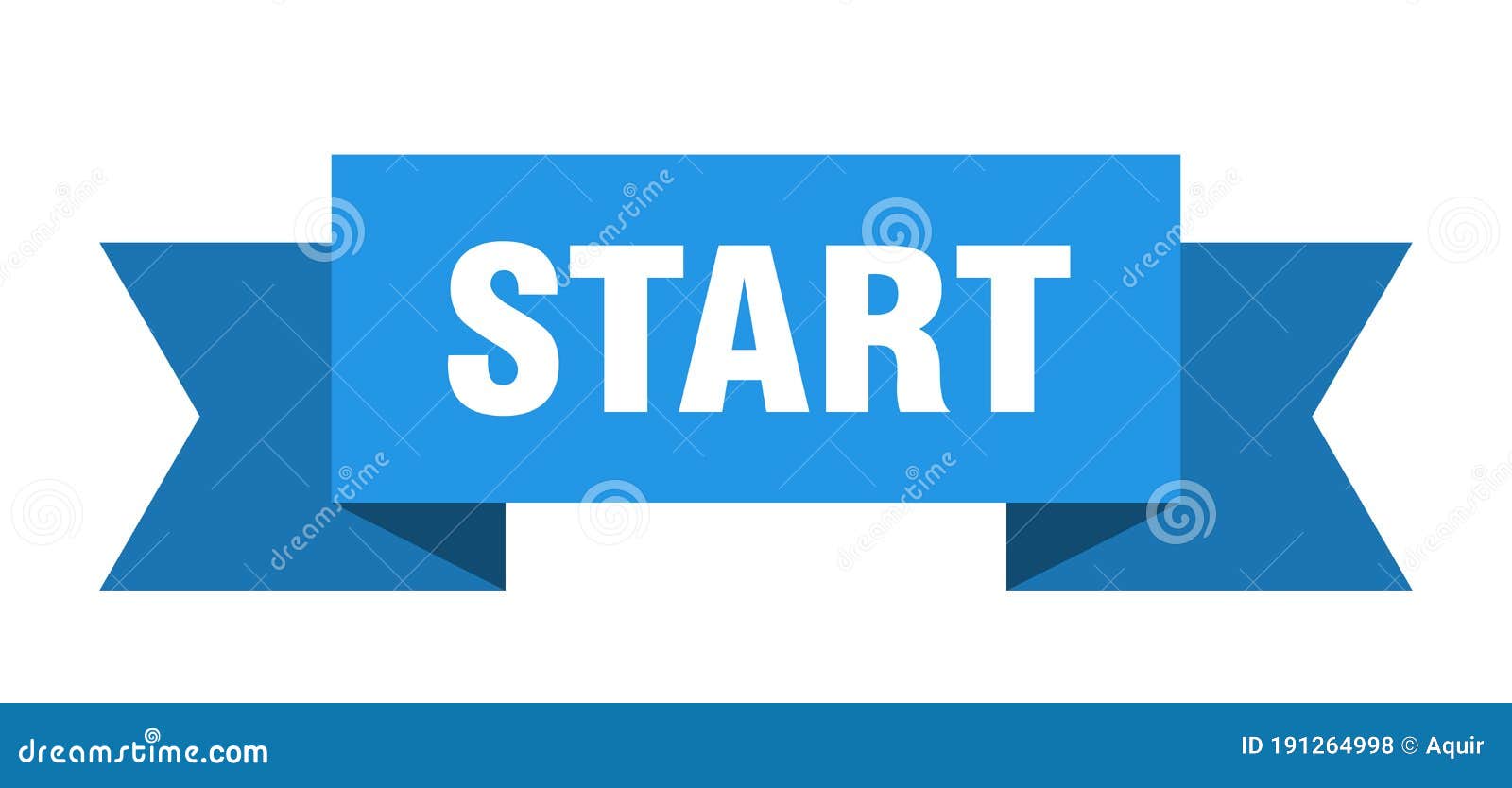 Start ribbon. stock vector. Illustration of insignia - 191264998