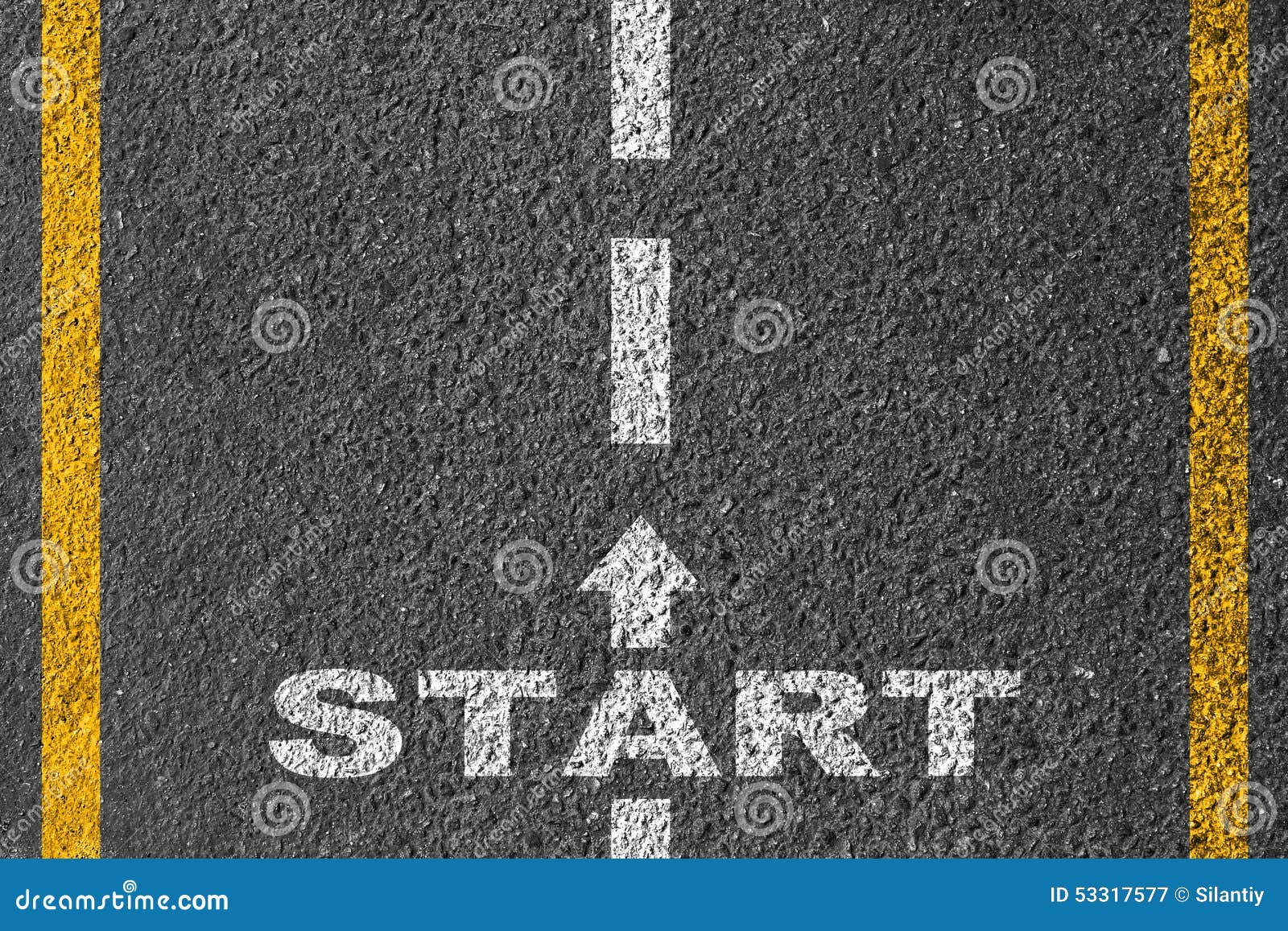 Start on the road stock illustration. Illustration of start - 53317577