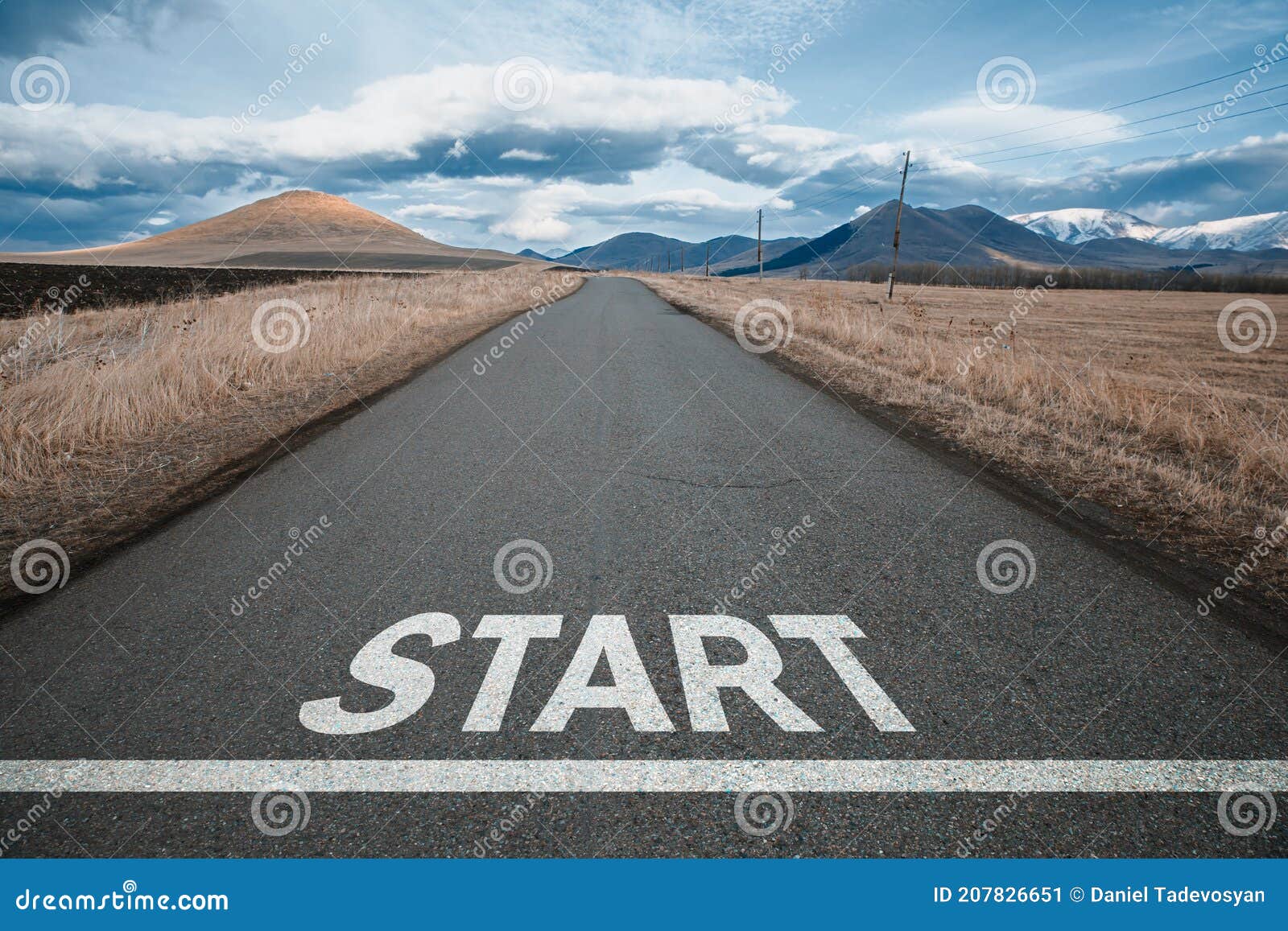 Start on road stock image. Image of strategy, highway - 207826651
