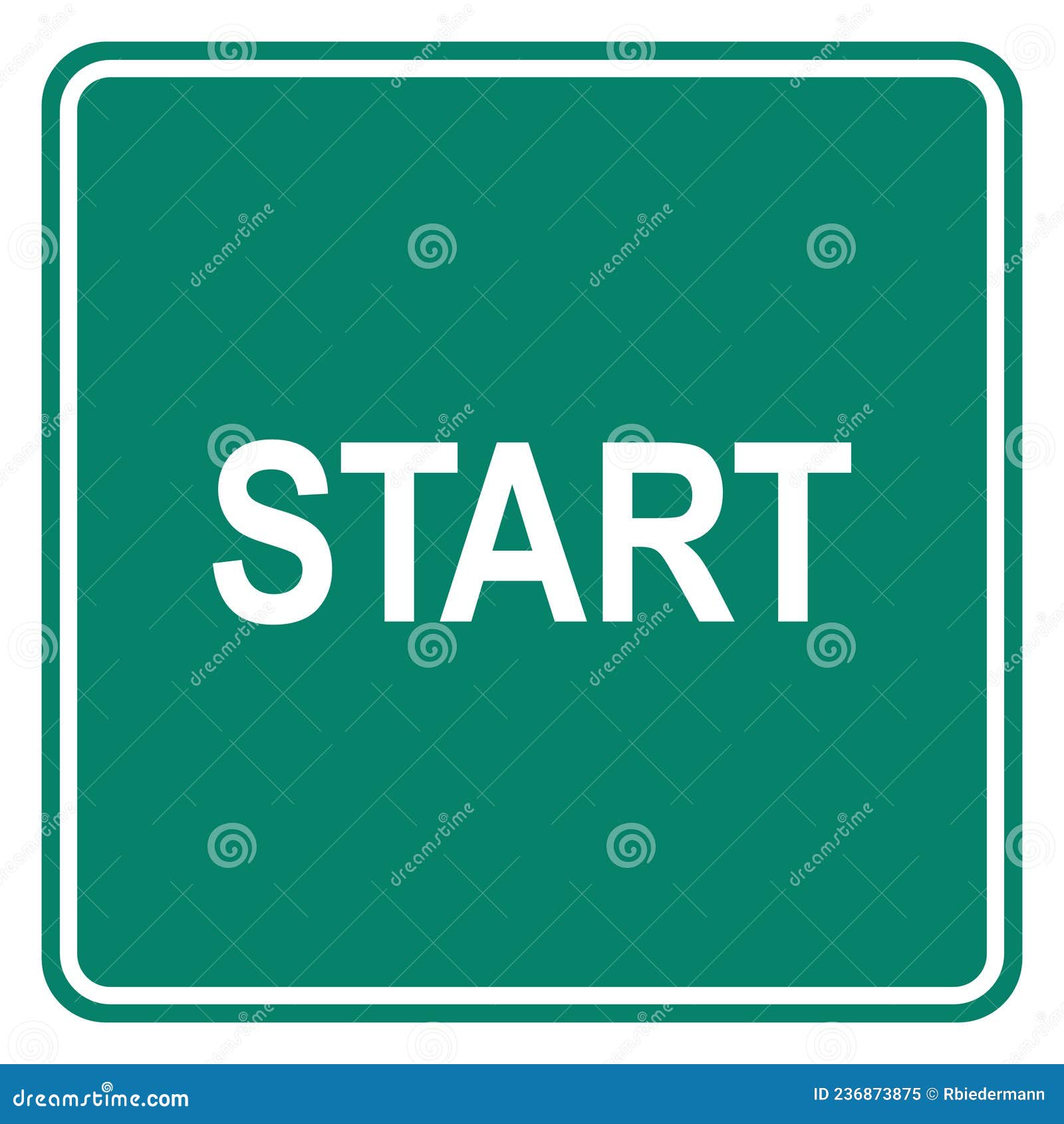Start and road sign stock vector. Illustration of icon - 236873875