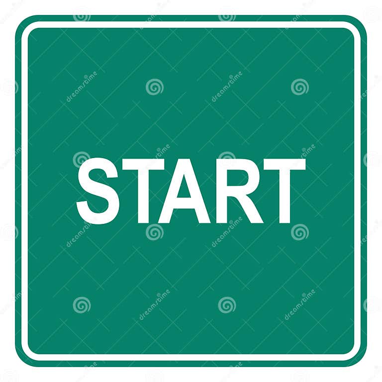 Start and road sign stock vector. Illustration of icon - 236873875