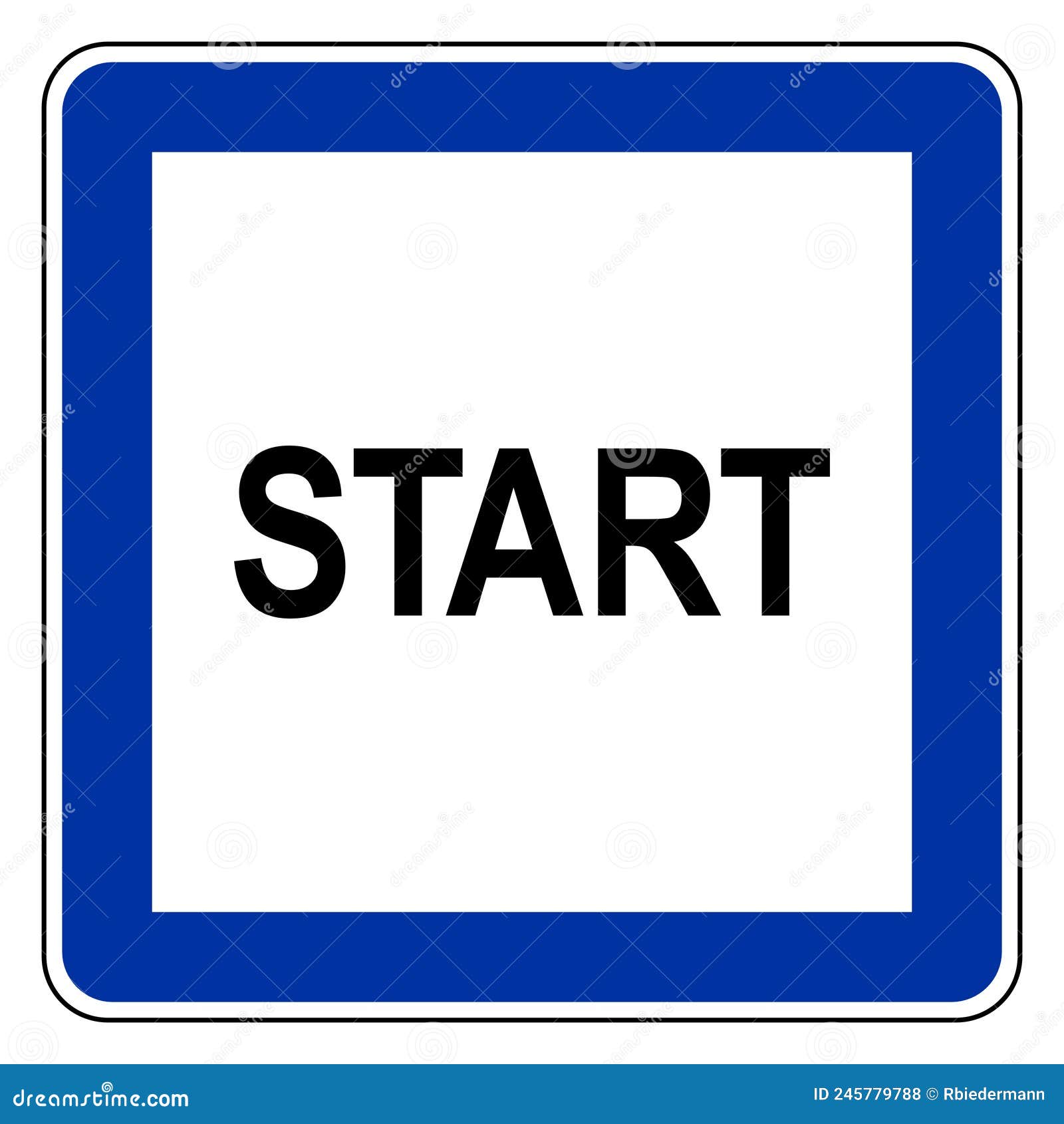 Start and road sign stock vector. Illustration of sign - 245779788