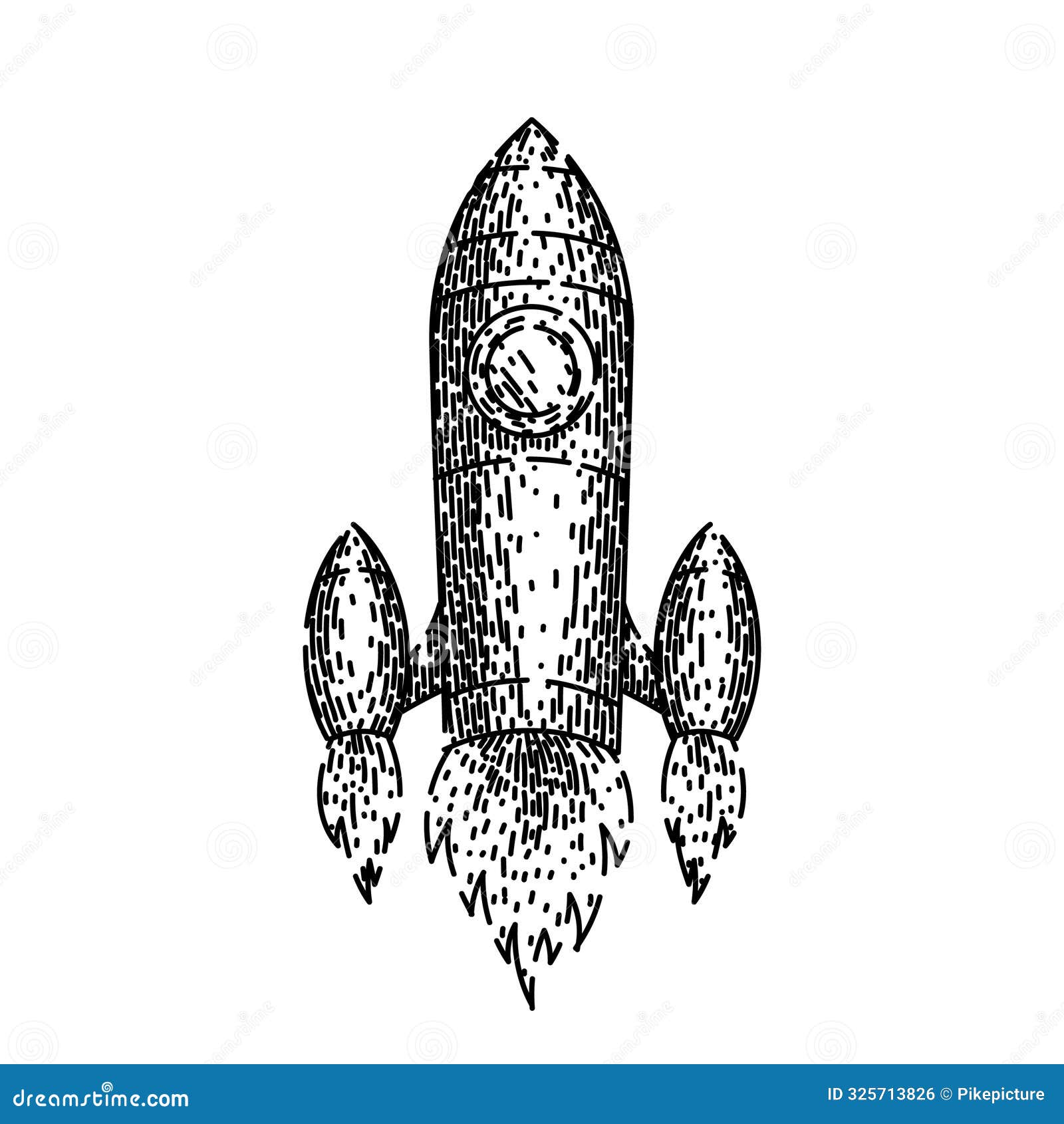 Start Up Rocket Arrow Symbol On Blue Background. Cartoon Vector ...