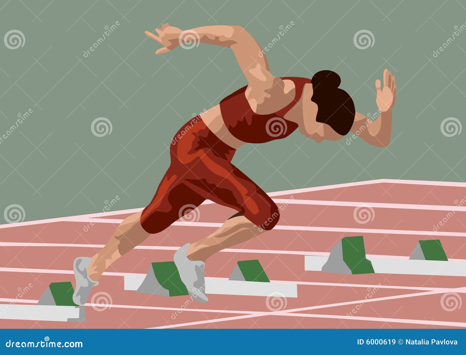 Start of a run stock vector. Illustration of start, games - 6000619