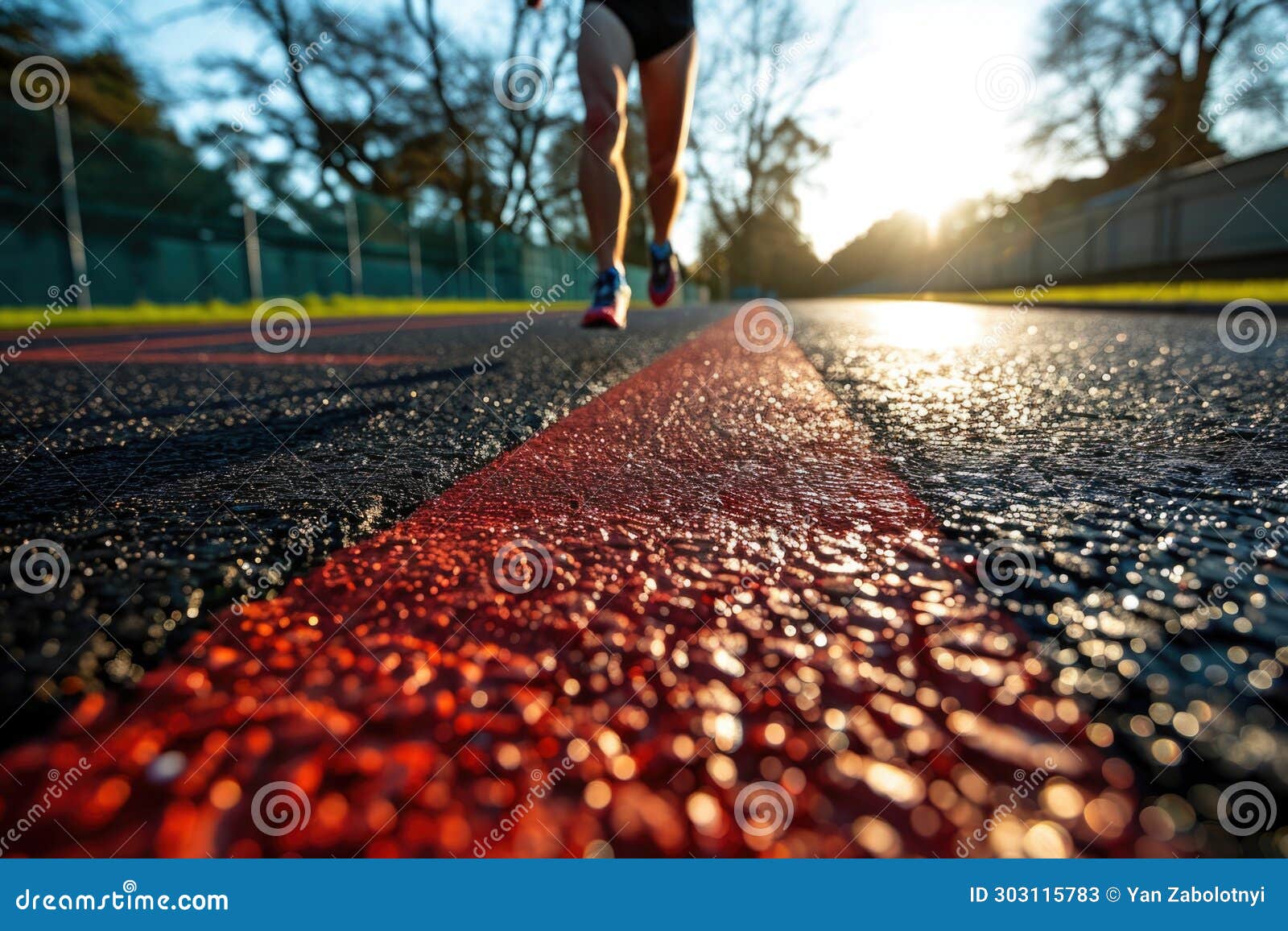 Start of Runner S Sprint on the Runway Stock Illustration ...