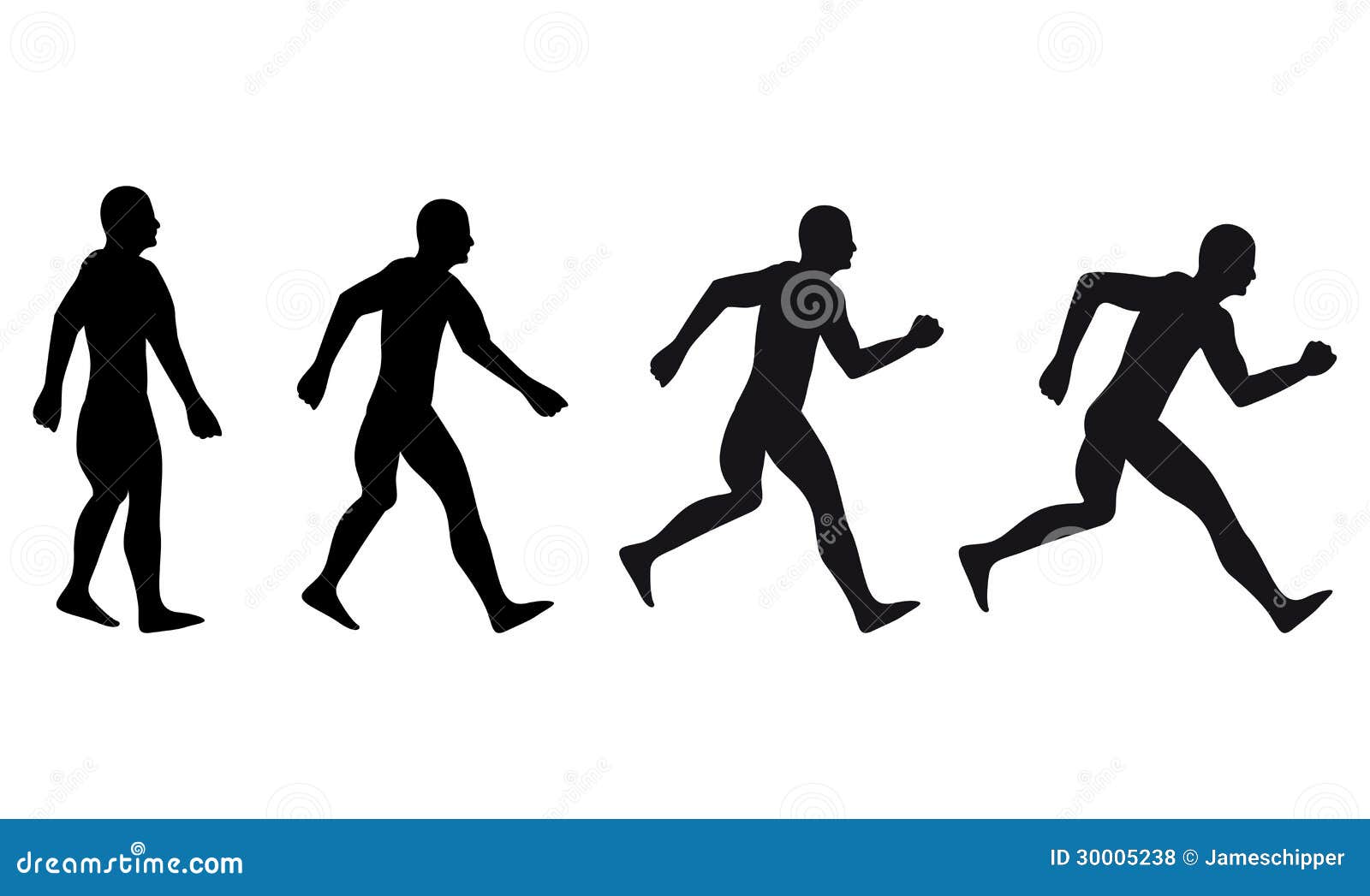 Start running silhouette stock vector. Illustration of sprint - 30005238