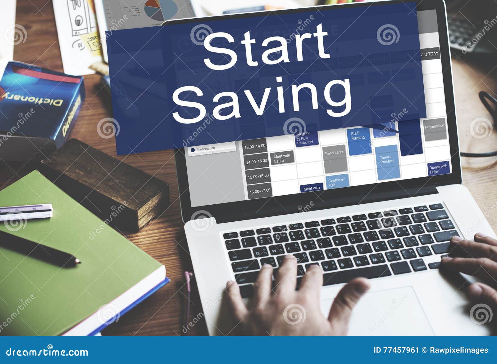 Start Saving Economy Banking Financial Concept Stock Image - Image of ...