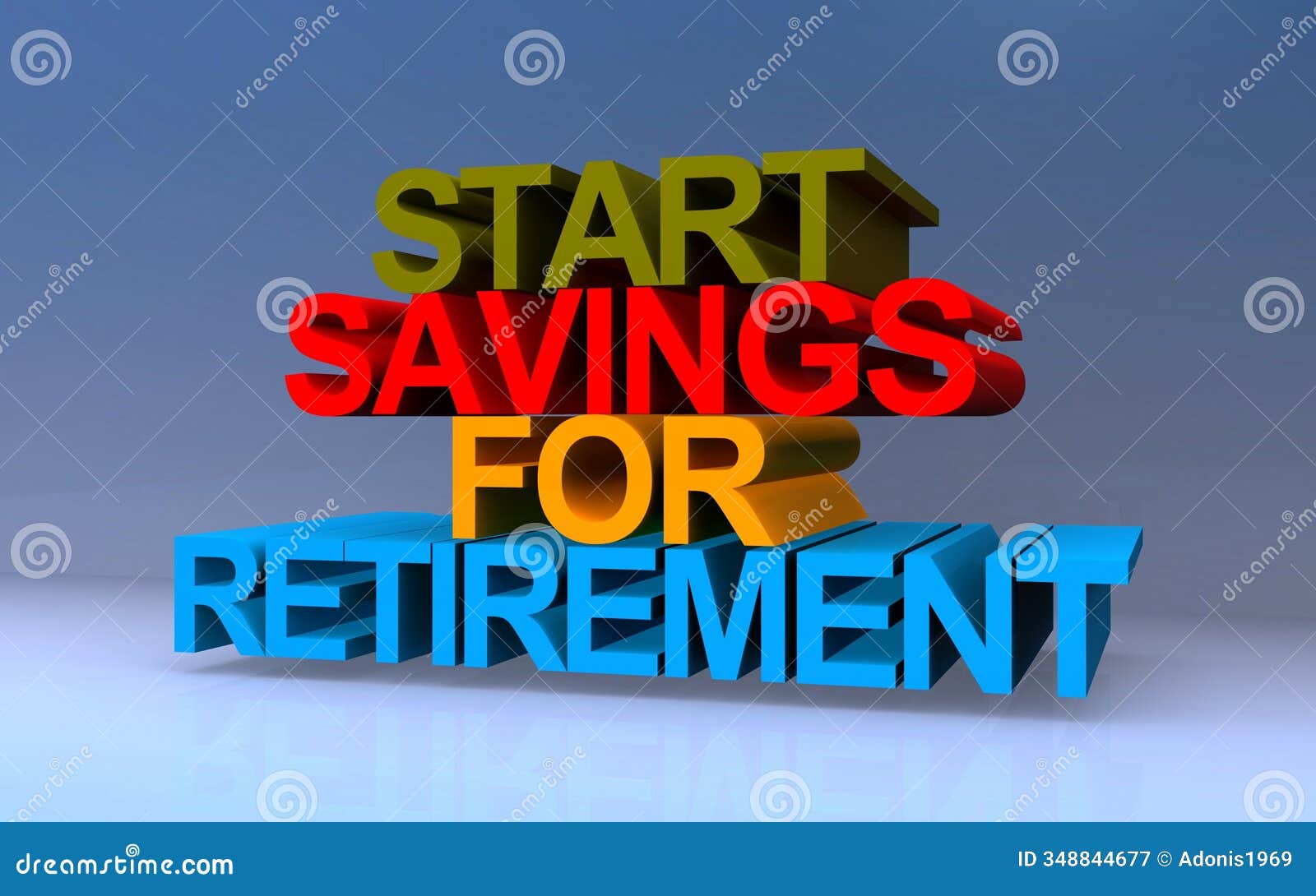 Start Savings for Retirement on Blue Stock Image - Image of goals ...