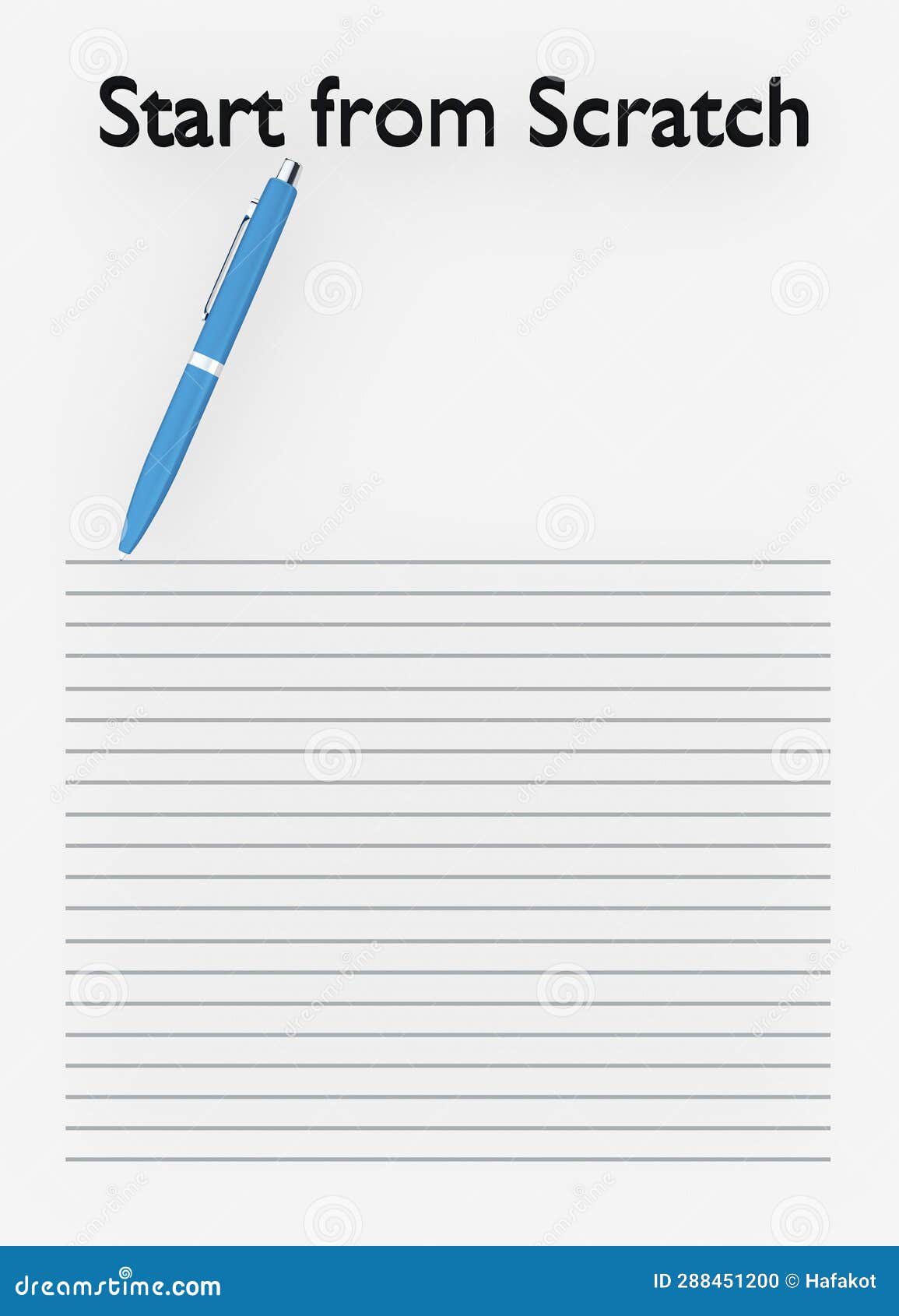 Start from Scratch concept stock illustration. Illustration of card ...