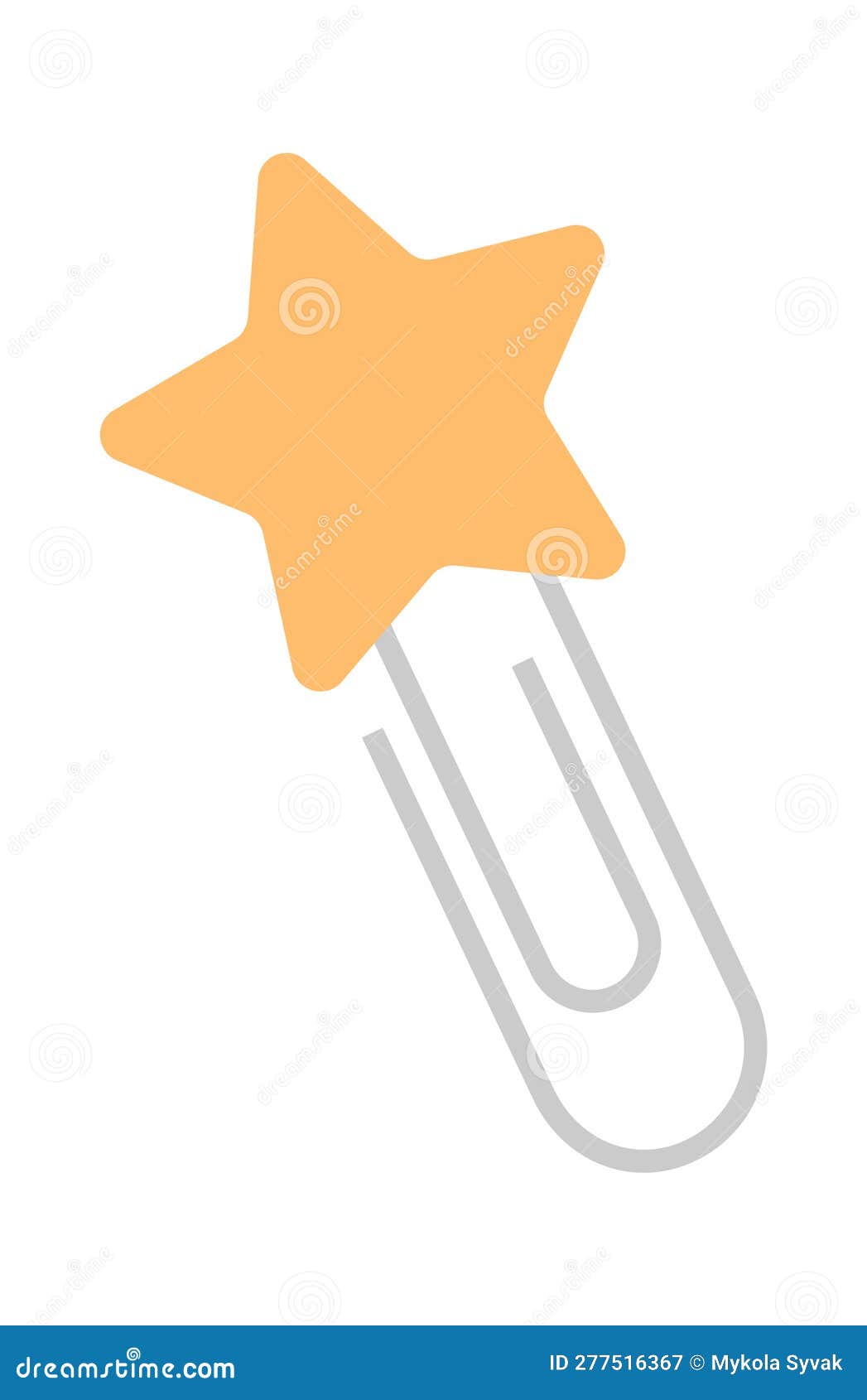 Start Shape Paper Clip stock vector. Illustration of vector - 277516367