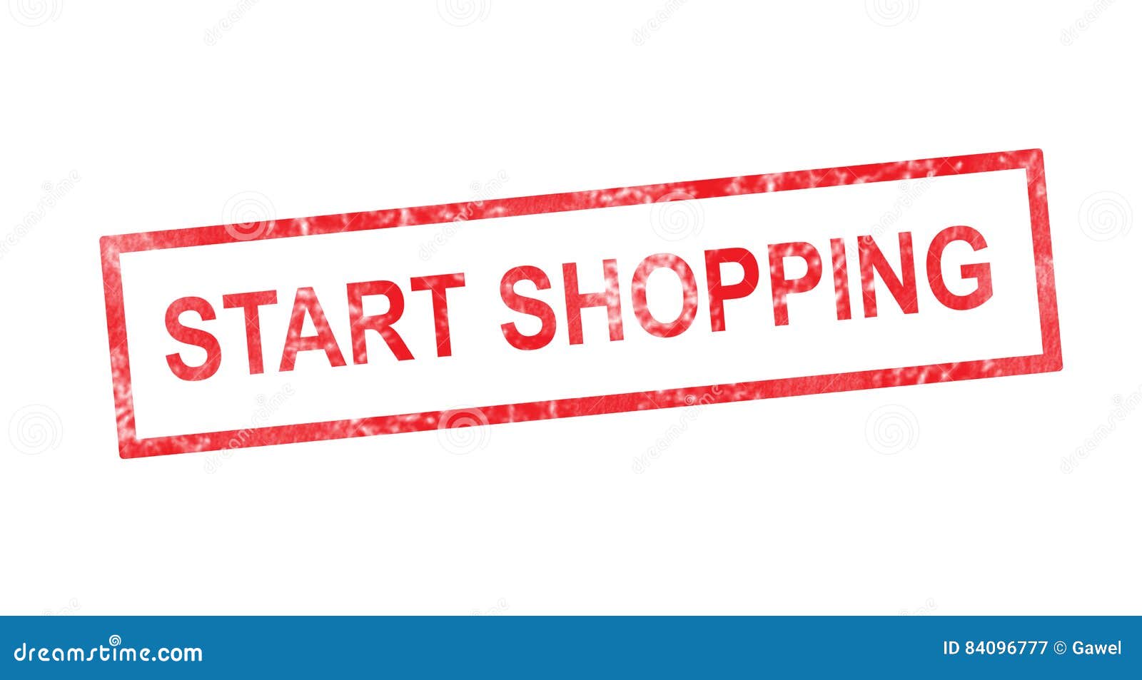 Start Shopping in Red Rectangular Stamp Stock Illustration ...