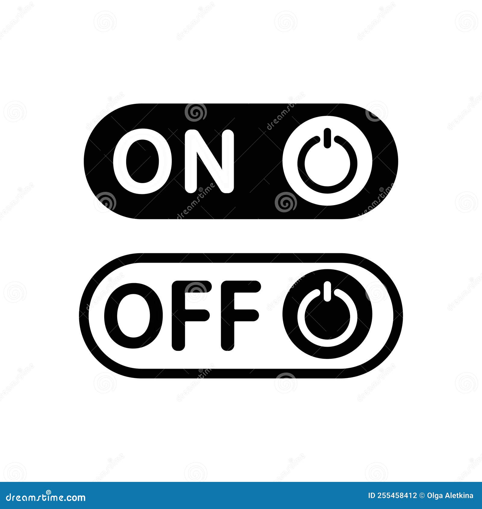 On Off Vector Icon, Switch Symbol. Modern Icon Isolated on White ...