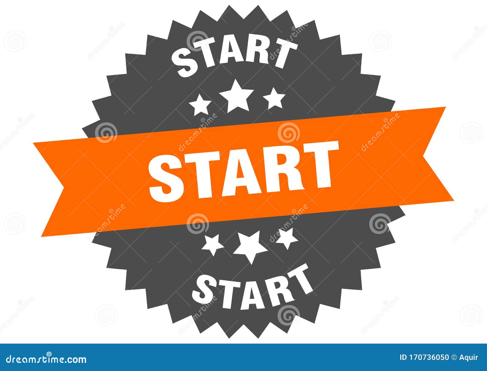Start Sign. Start Circular Band Label. Start Sticker Stock Vector ...