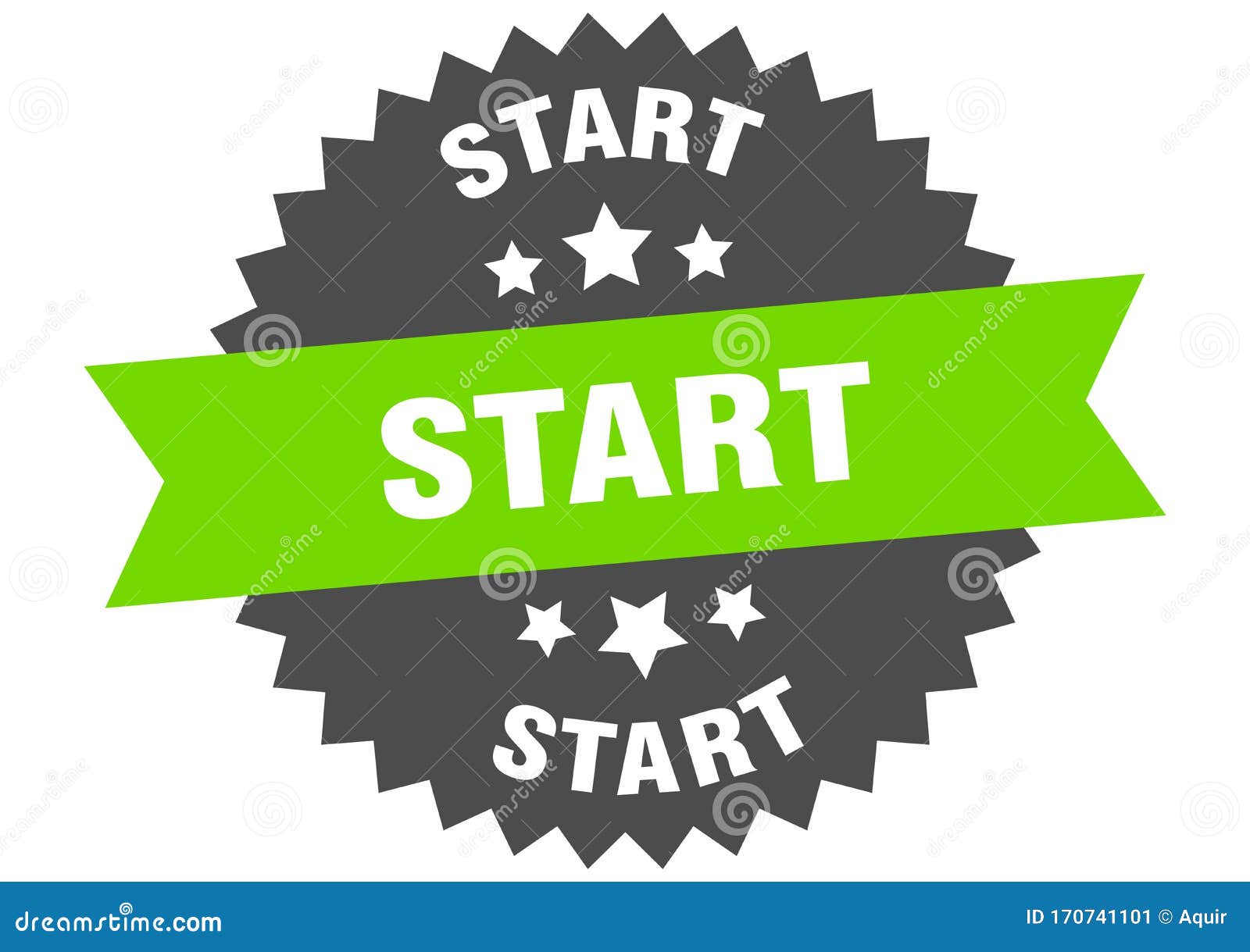 Start Sign. Start Circular Band Label. Start Sticker Stock Vector ...