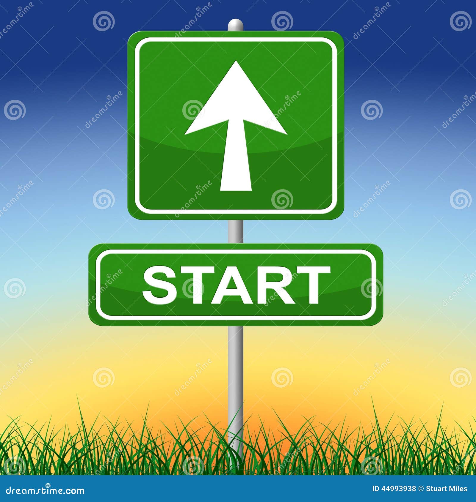 Start Sign Means Don T Wait and Action Stock Illustration ...