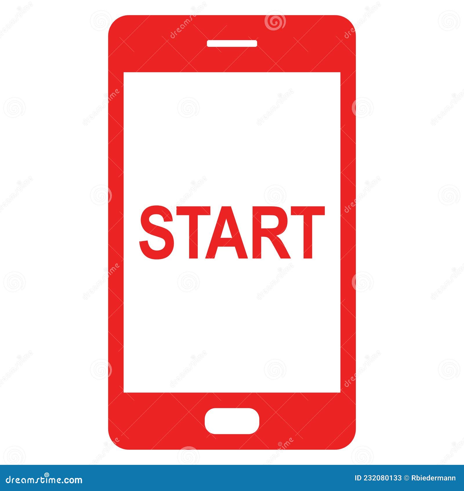 Start and smartphone stock vector. Illustration of mobile - 232080133