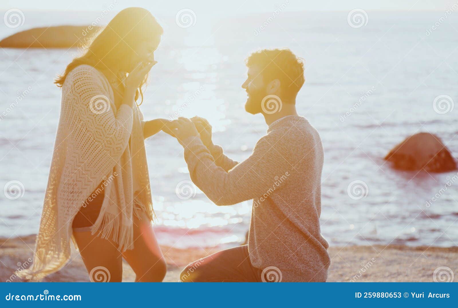 This is the Start of Something Beautiful. a Young Man Proposing To His ...