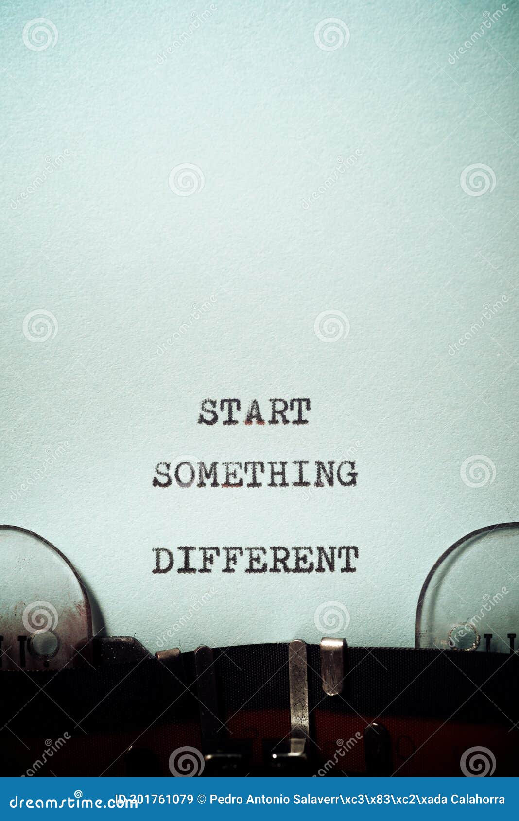Start Something Different Phrase Stock Image - Image of sentence, retro ...