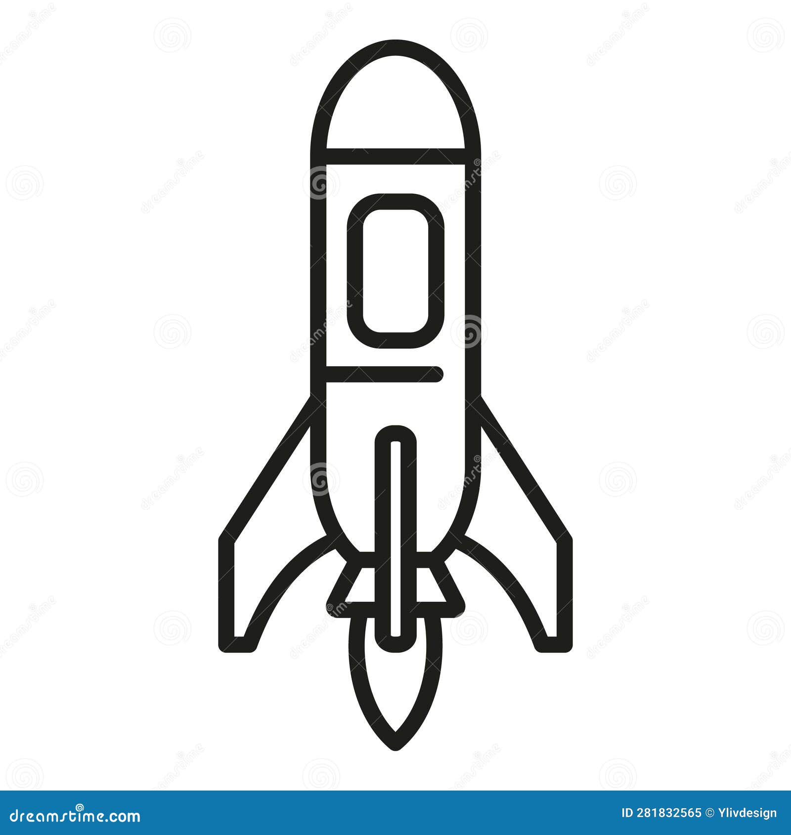 Start Spaceship Icon Outline Vector. Space Launch Stock Vector ...