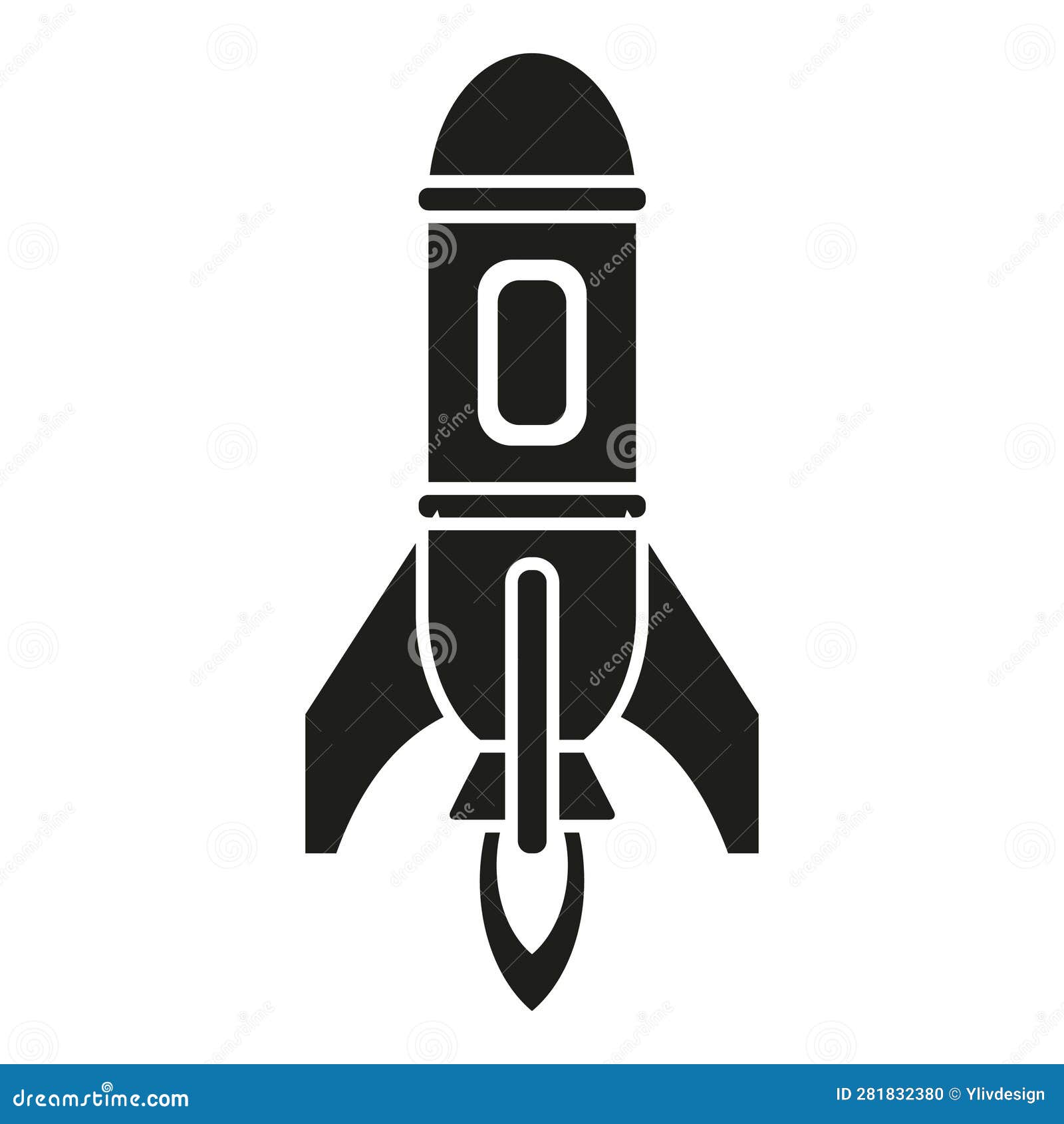Start Spaceship Icon Simple Vector. Space Launch Stock Vector ...