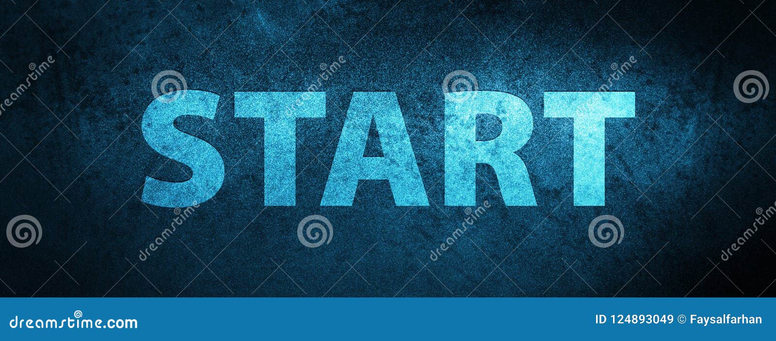 Start Special Blue Banner Background Stock Illustration - Illustration ...