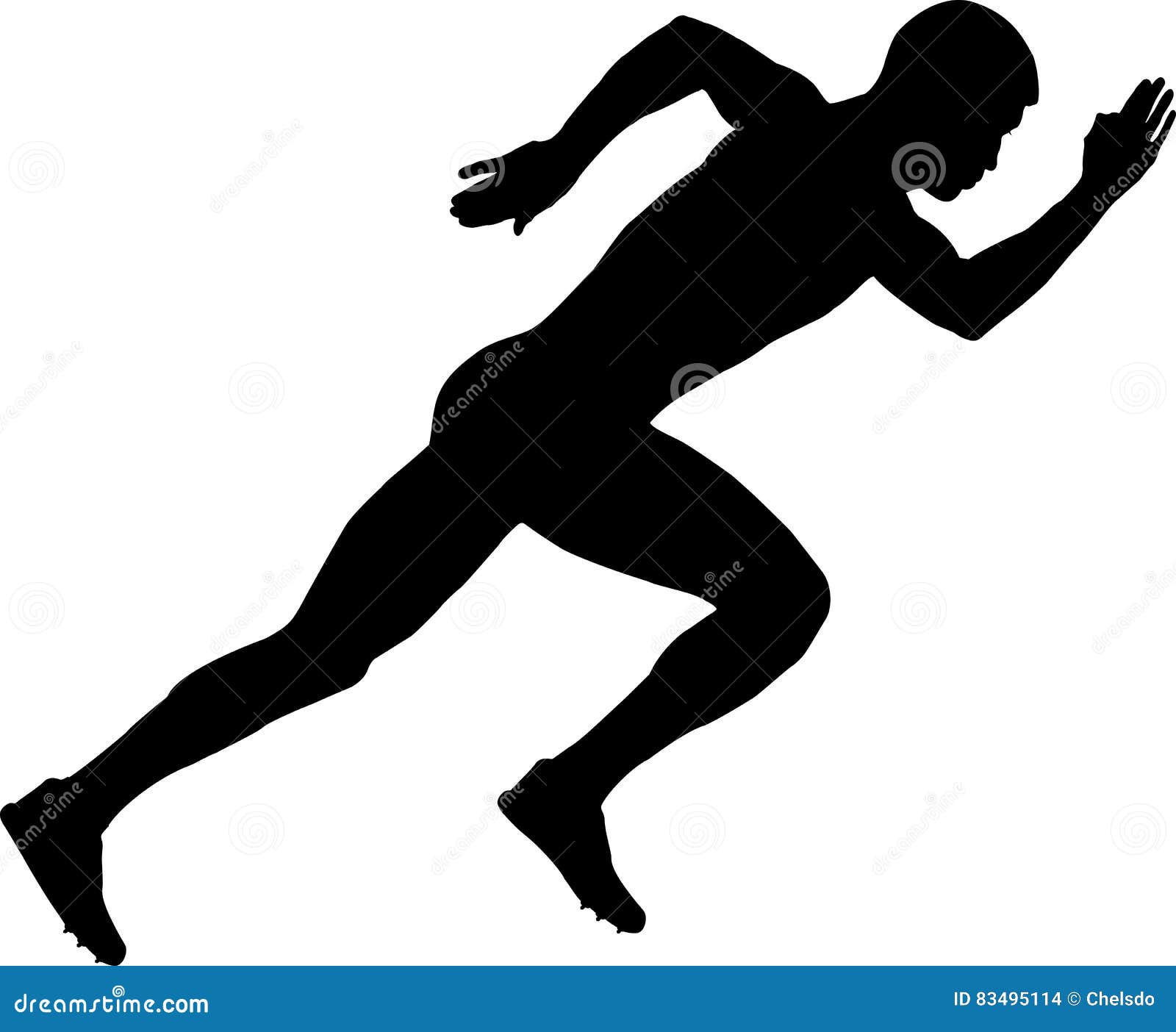 Start of a Sprinter Runner Men Stock Vector - Illustration of athletics ...