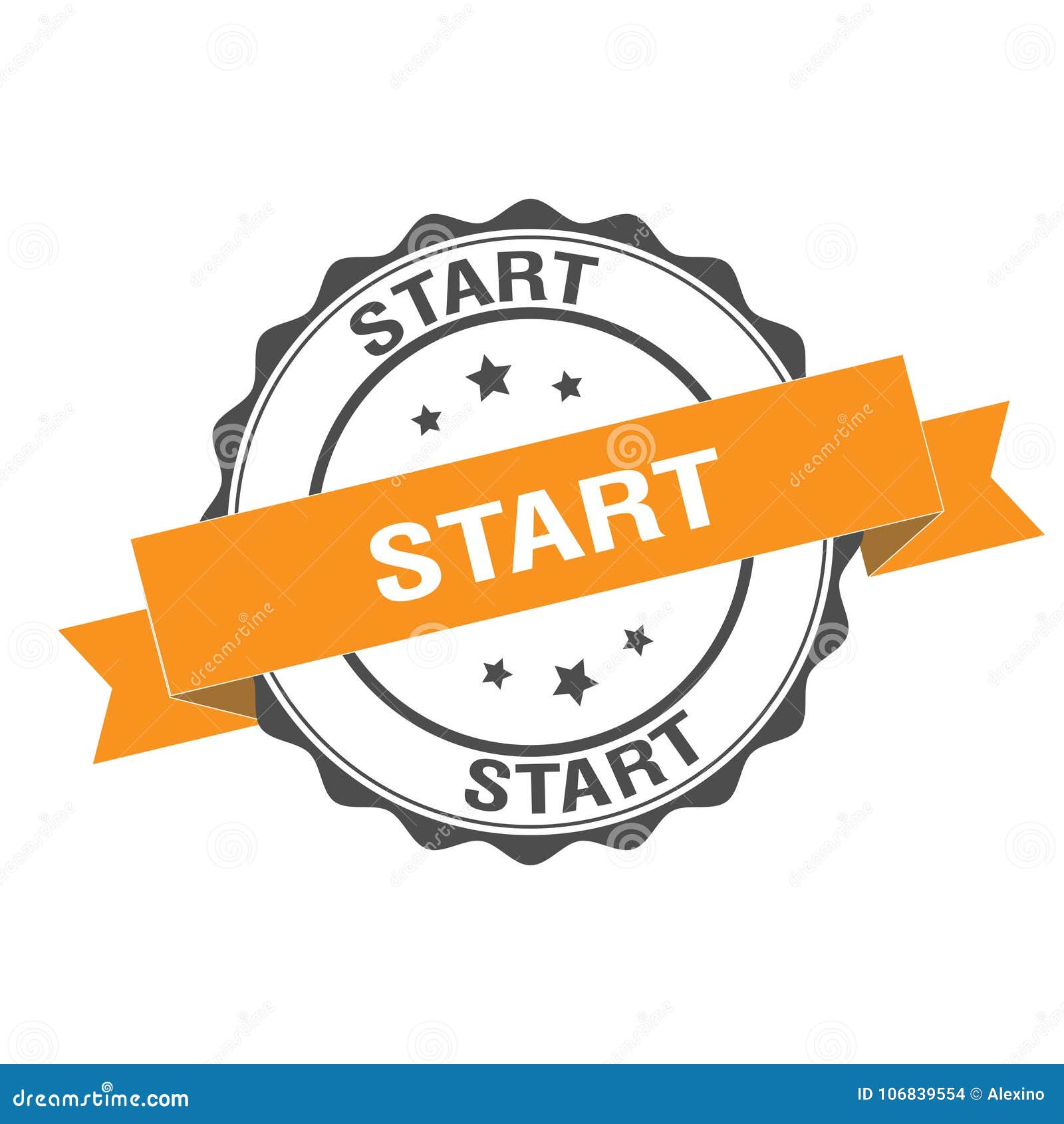 Start stamp illustration stock vector. Illustration of seal - 106839554