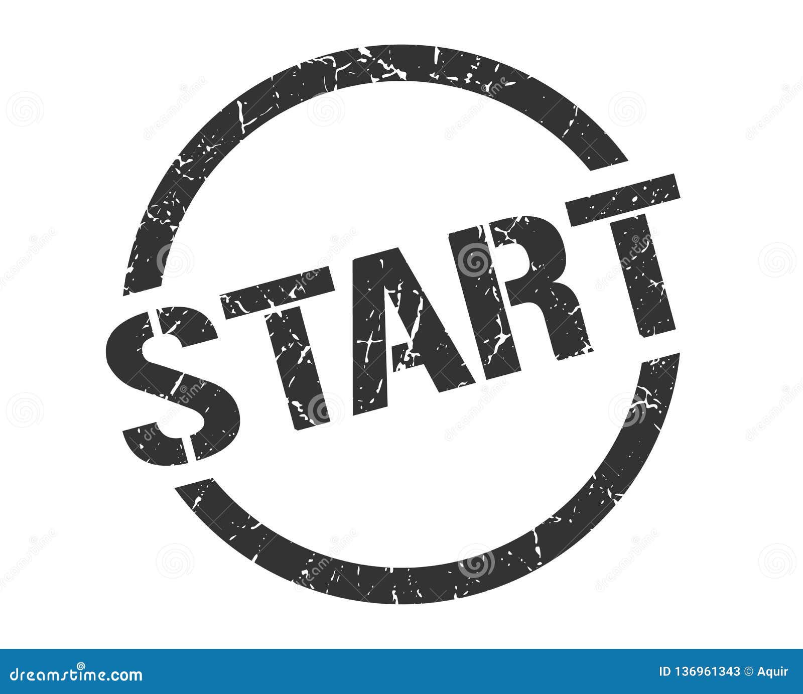 Start stamp stock vector. Illustration of seal, peeler - 136961343
