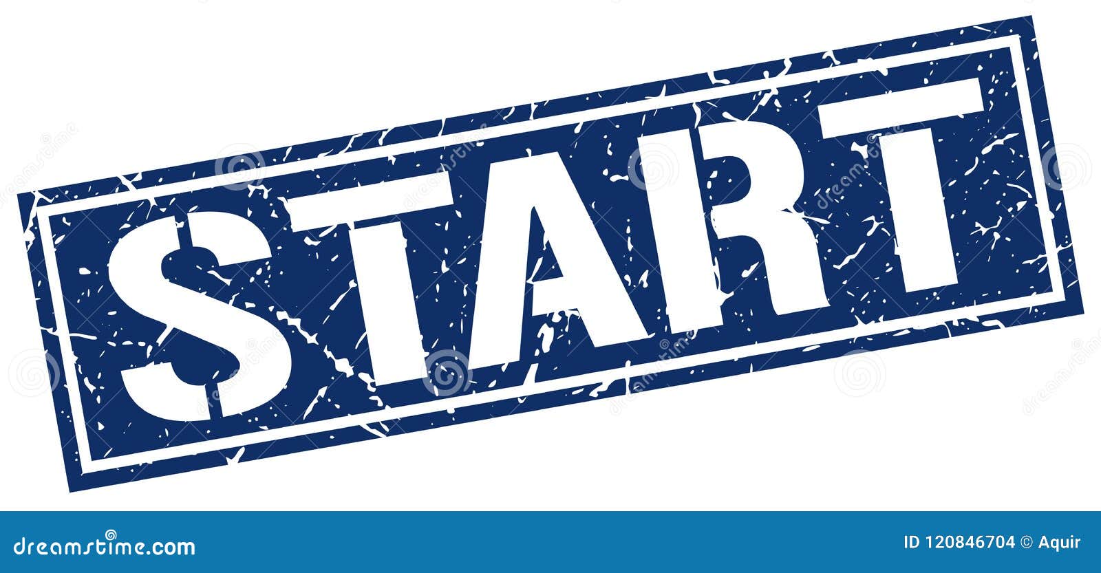 Start stamp stock vector. Illustration of blue, start - 120846704