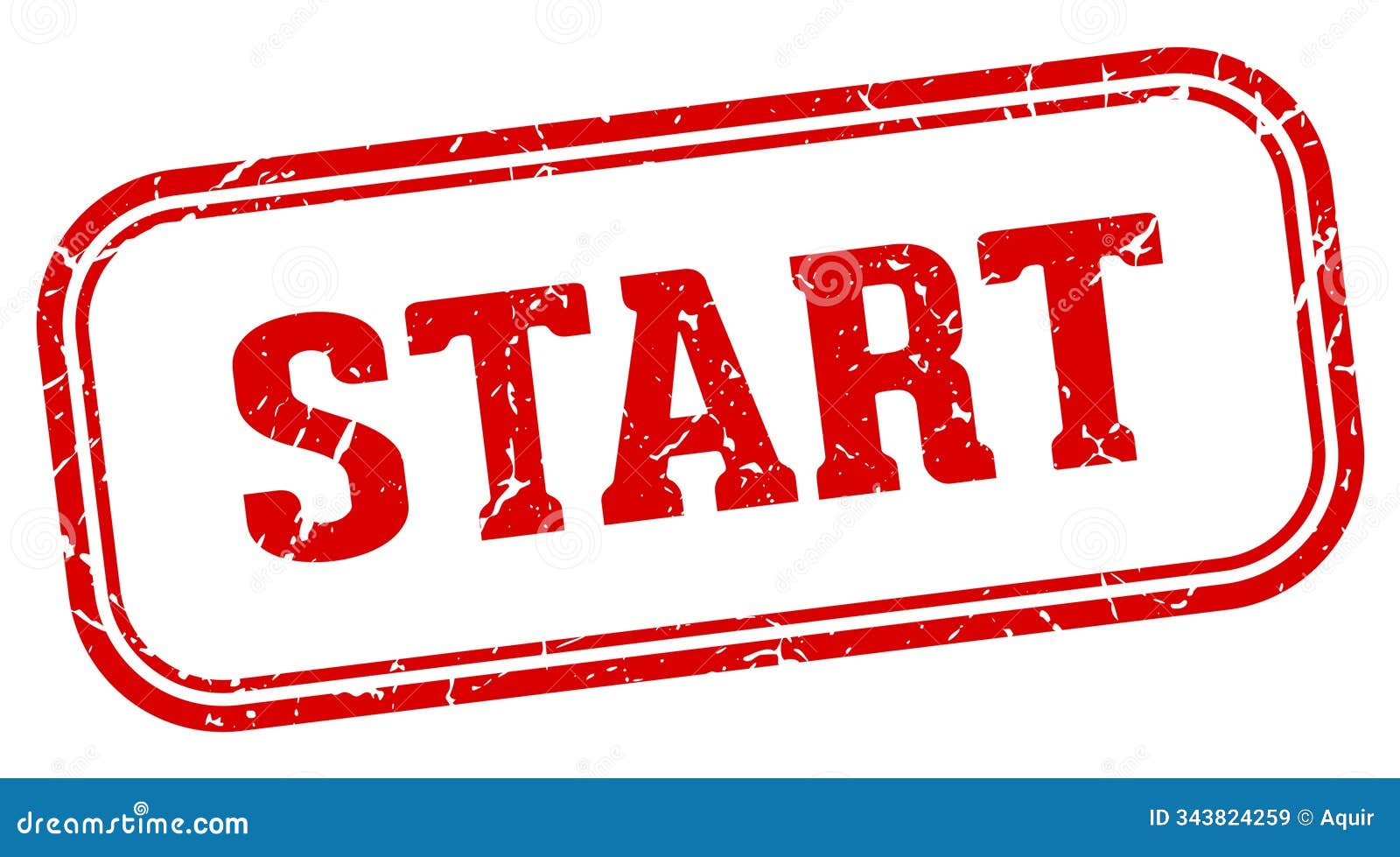 Start Stamp. Start Rectangular Stamp on White Background Stock Vector ...