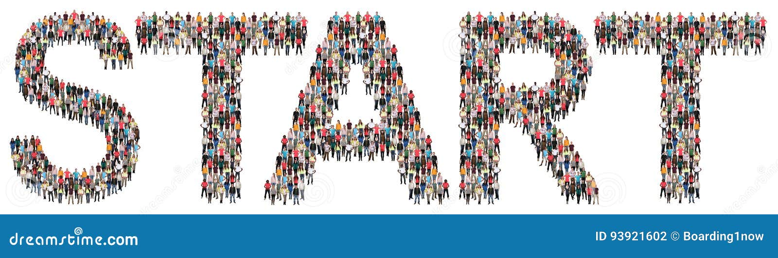 Start Starting Beginning Multi Ethnic Group of People Stock Photo ...