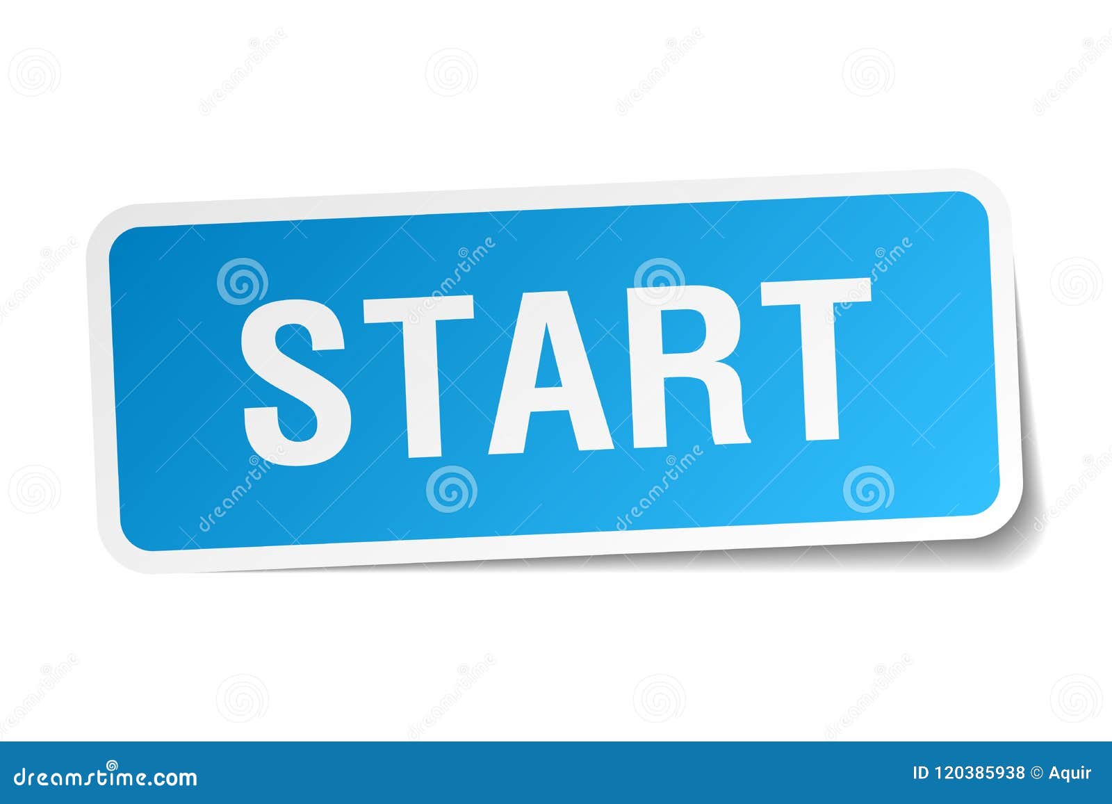 Start sticker stock vector. Illustration of start, banner - 120385938